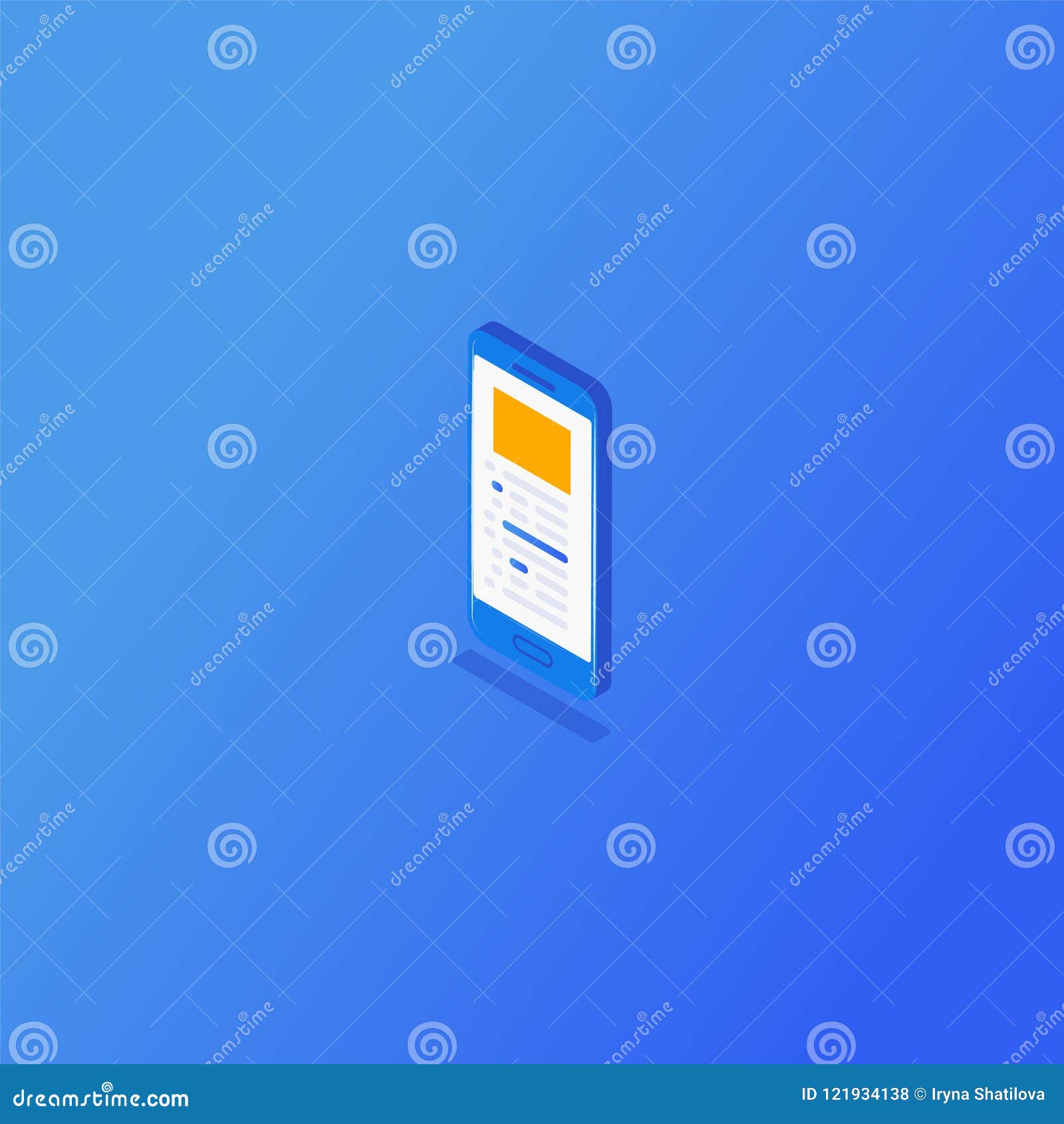 Smartphone in Isometric Style Stock Vector - Illustration of platform ...