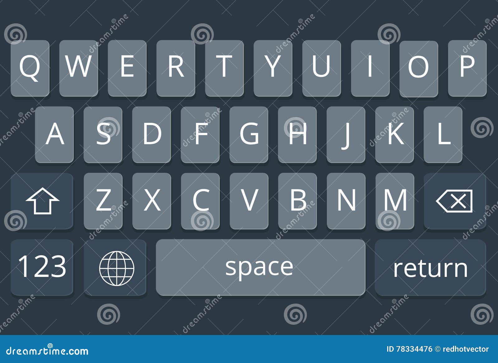 Smartphone Keyboard Vector Illustration Set Of Phone Keyboards In