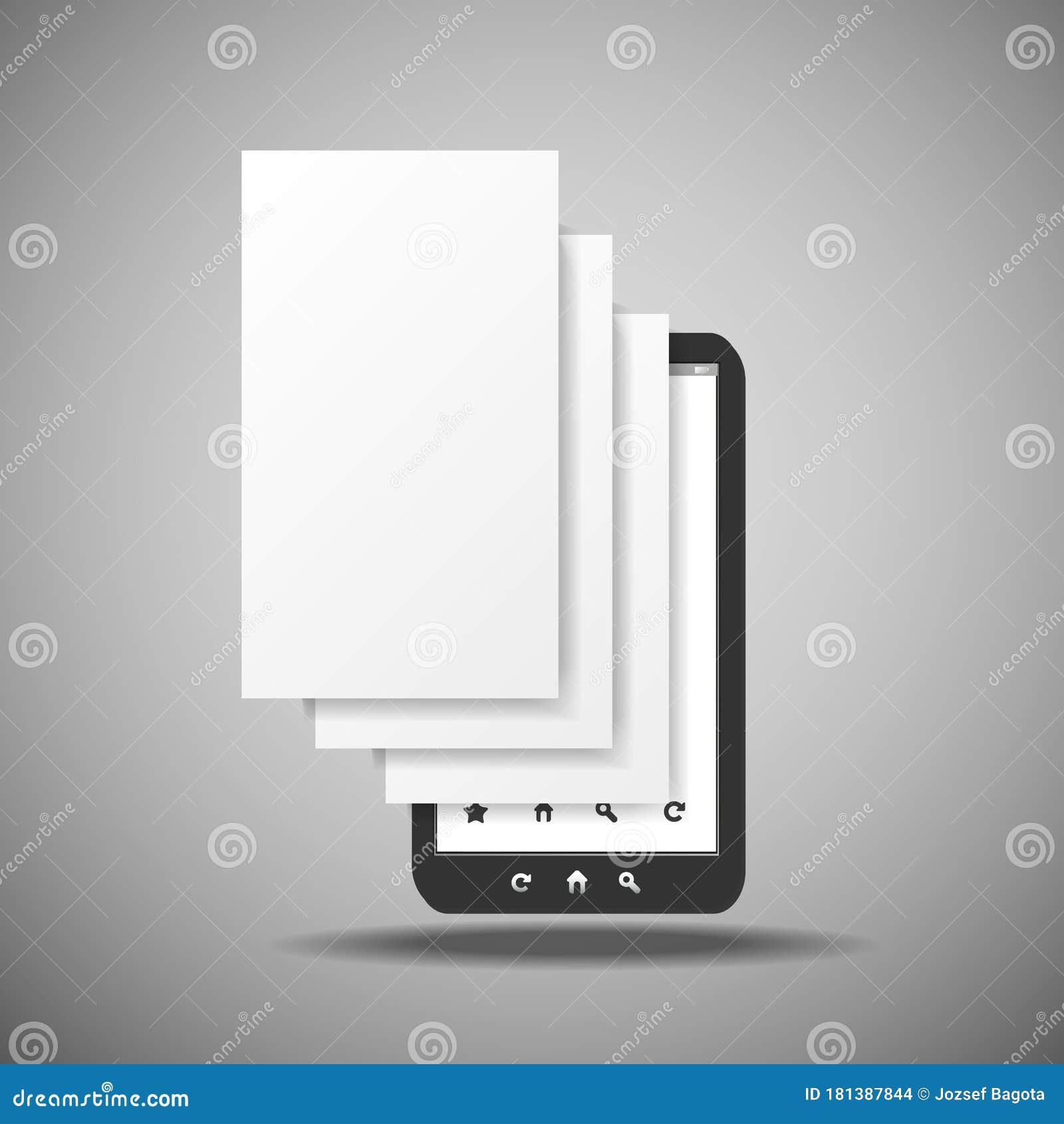 Smartphone with Layers - Business Illustration Stock Vector ...