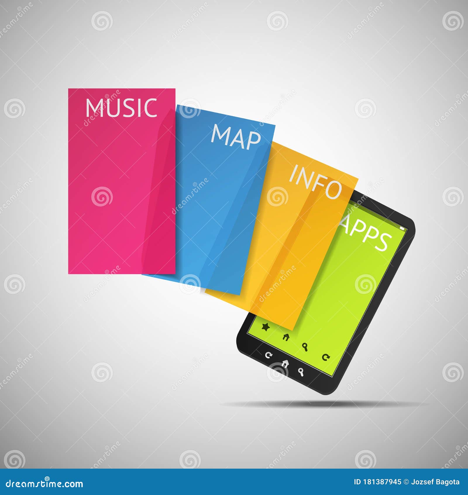 Smartphone with Layers - Business Vector Illustration Stock Vector ...