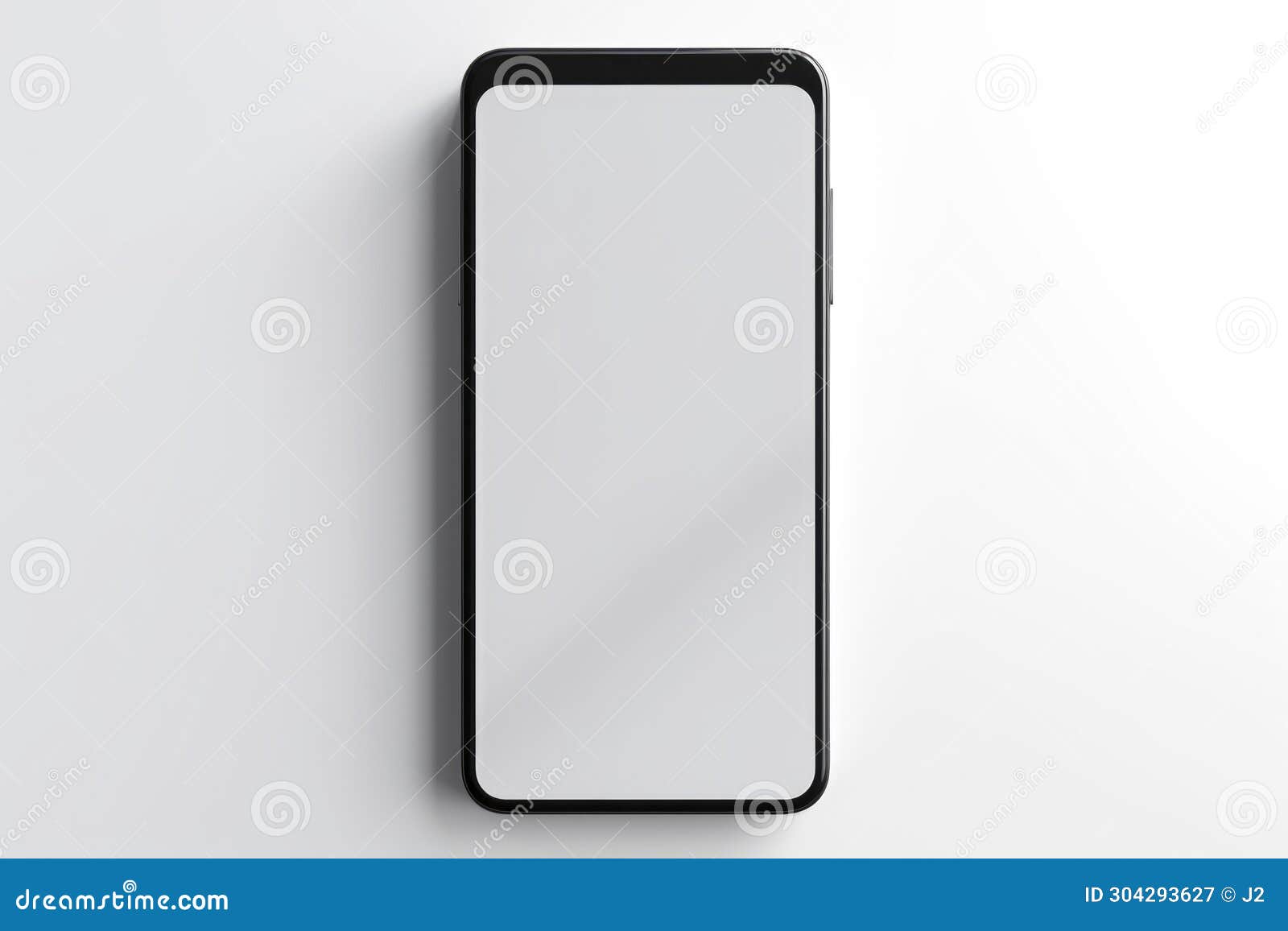 Smartphone Layout on White Background. Mockup. Stock Image - Image of ...