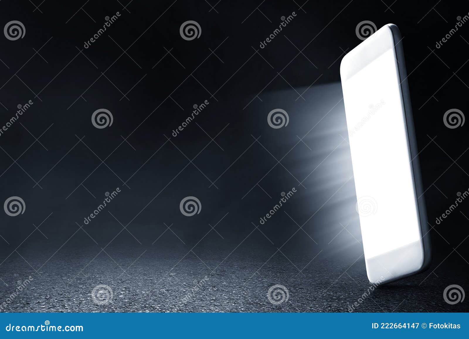Smartphone Light Screen on Dark Backgrounds Stock Image - Image of dark ...