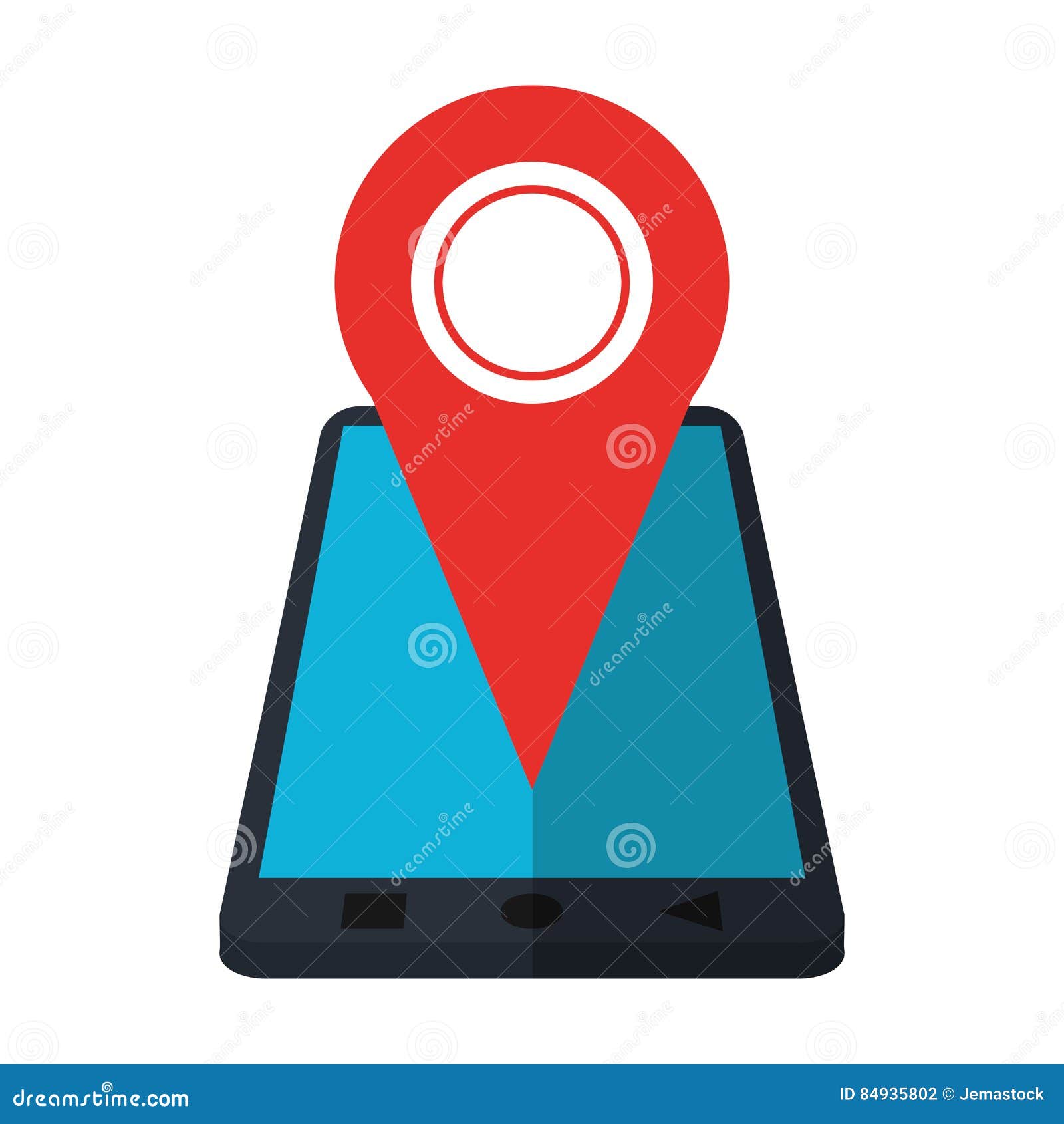 Smartphone Location Pin Map Gps Stock Vector - Illustration of ...