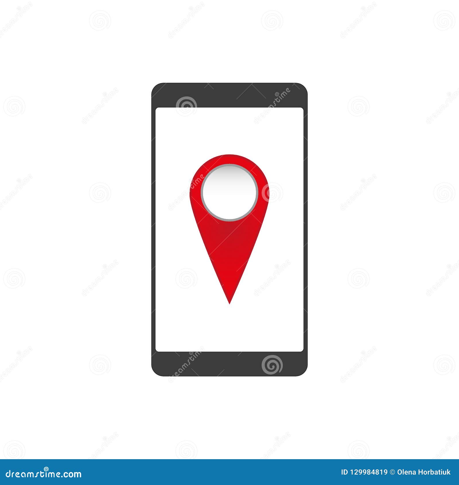 Smartphone Location Pin Map Gps Vector Illustration. Stock Vector ...