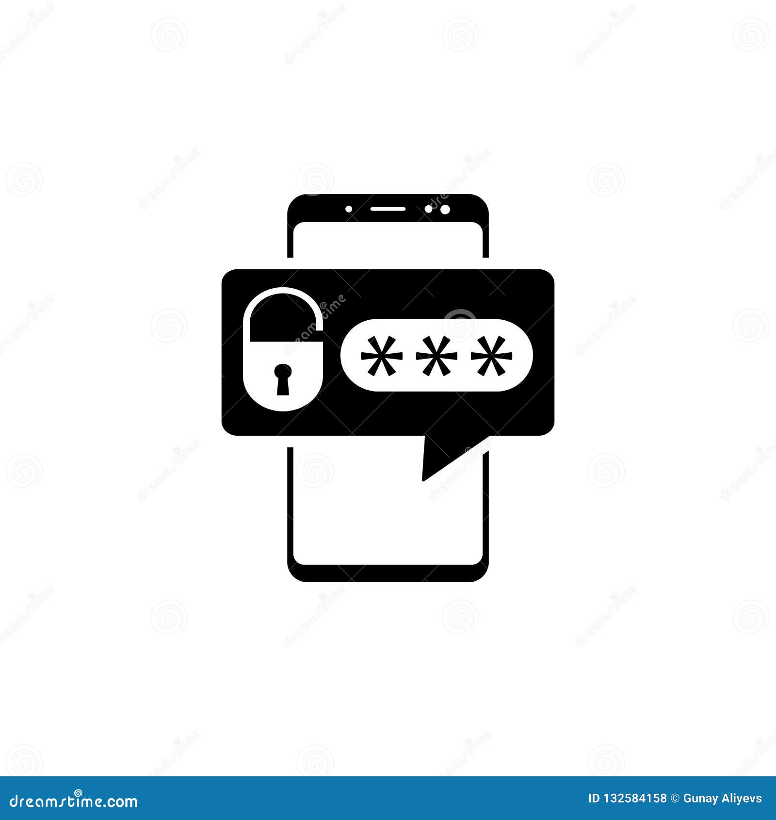 Smartphone, Lock, Password Vector Icon for Websites and Mobile ...