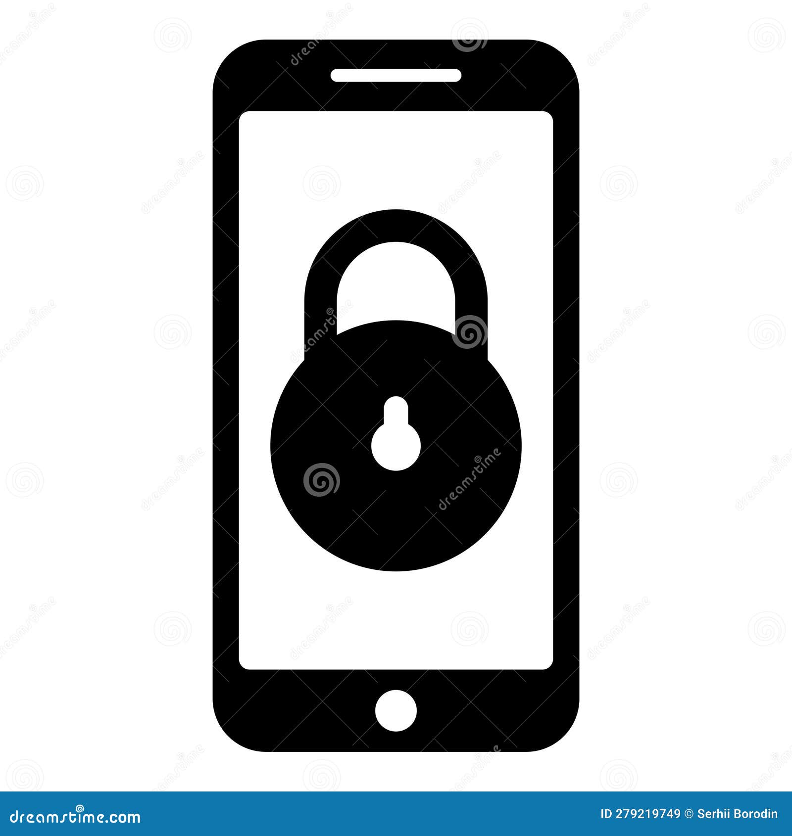 Smartphone Lock Personal Data Security Cyber Access Concept Phone ...