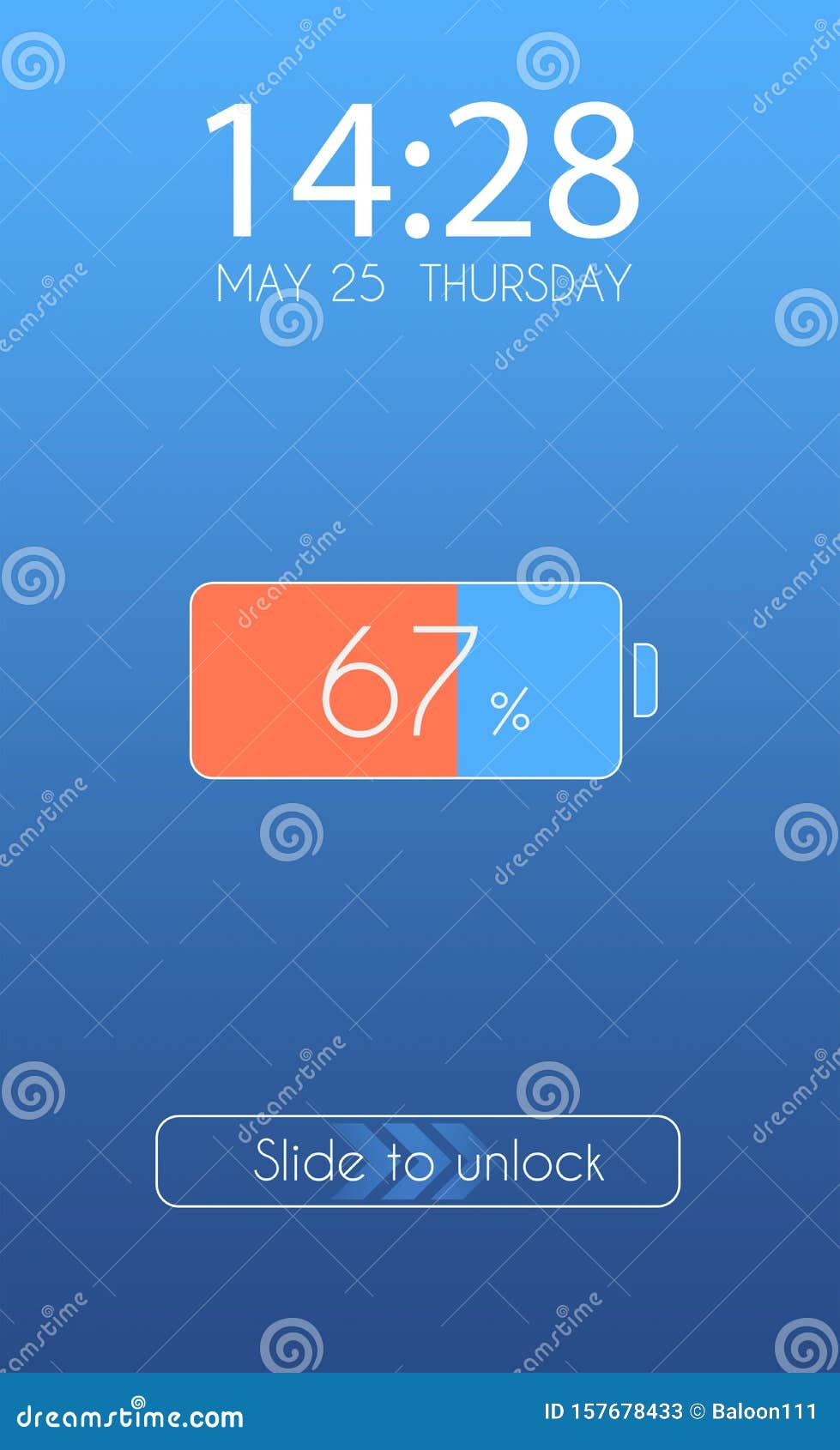 Smartphone lock screen stock illustration. Illustration of technology ...