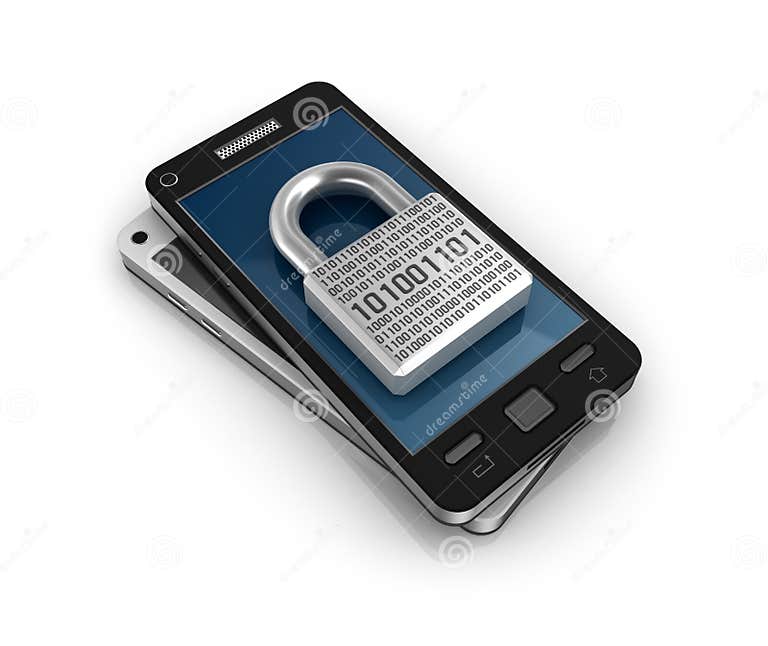 Smartphone with Lock. Security Concept Stock Illustration ...