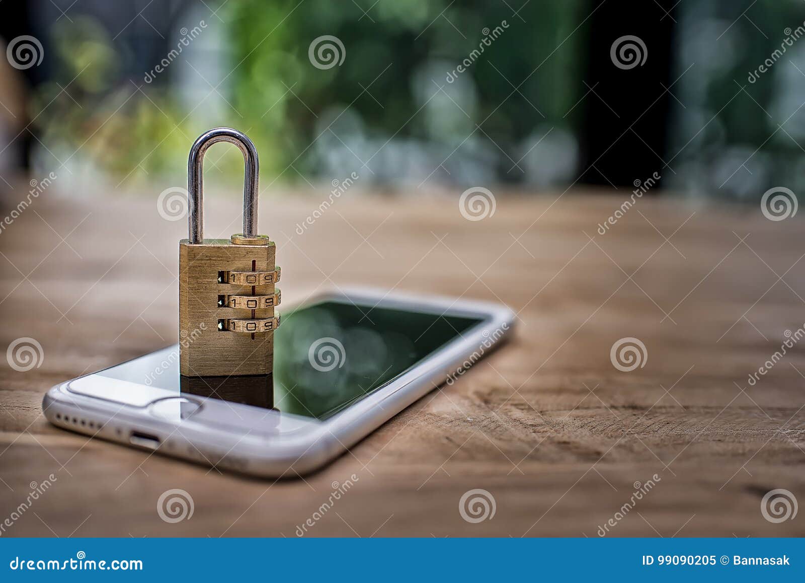 Smartphone with an Locked Lock on it Stock Image - Image of blank ...