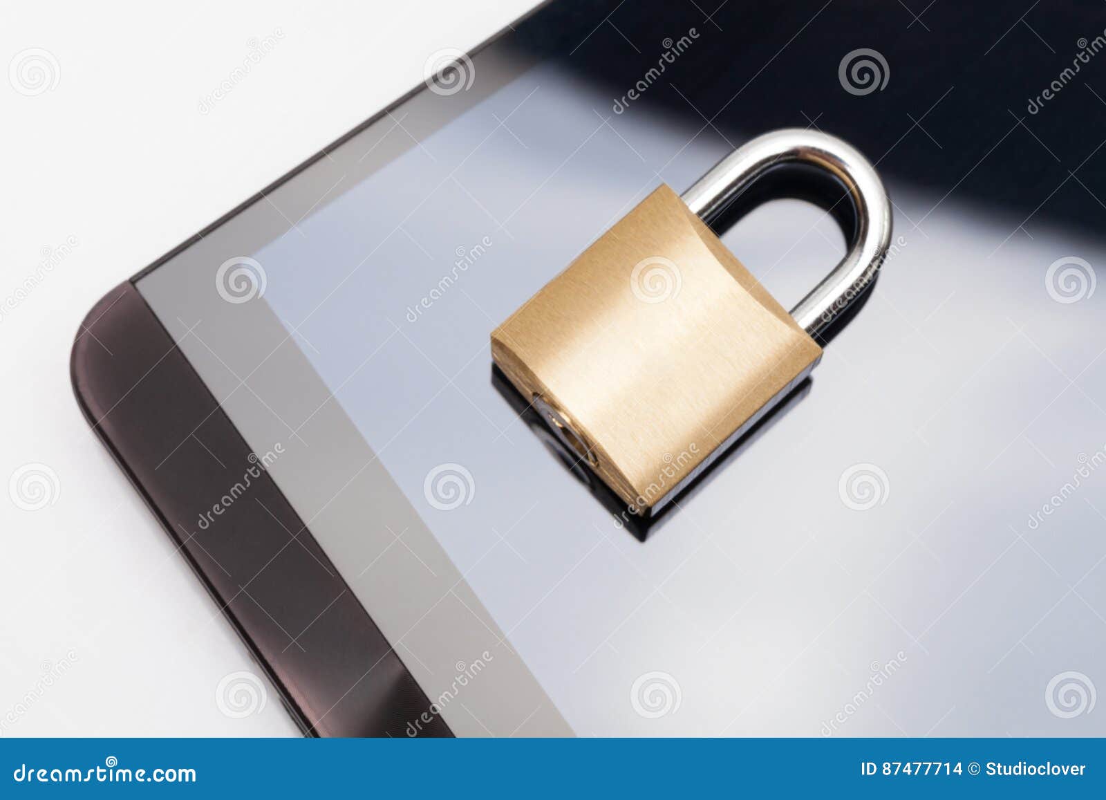 Smartphone with Locked Lock Over it - Mobile Phone Security and Data ...