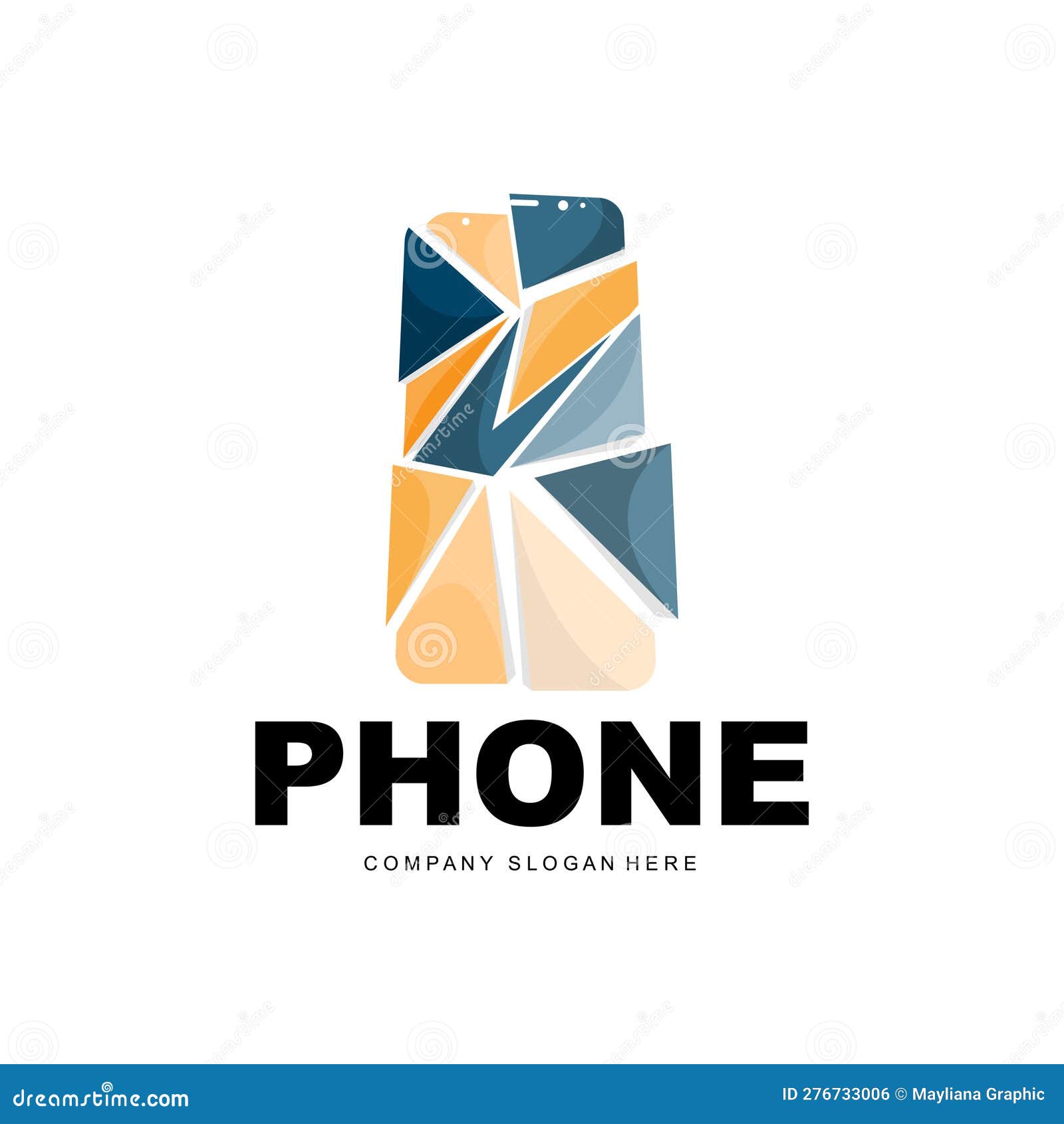 Smartphone Logo, Communication Electronics Vector, Modern Phone Design ...