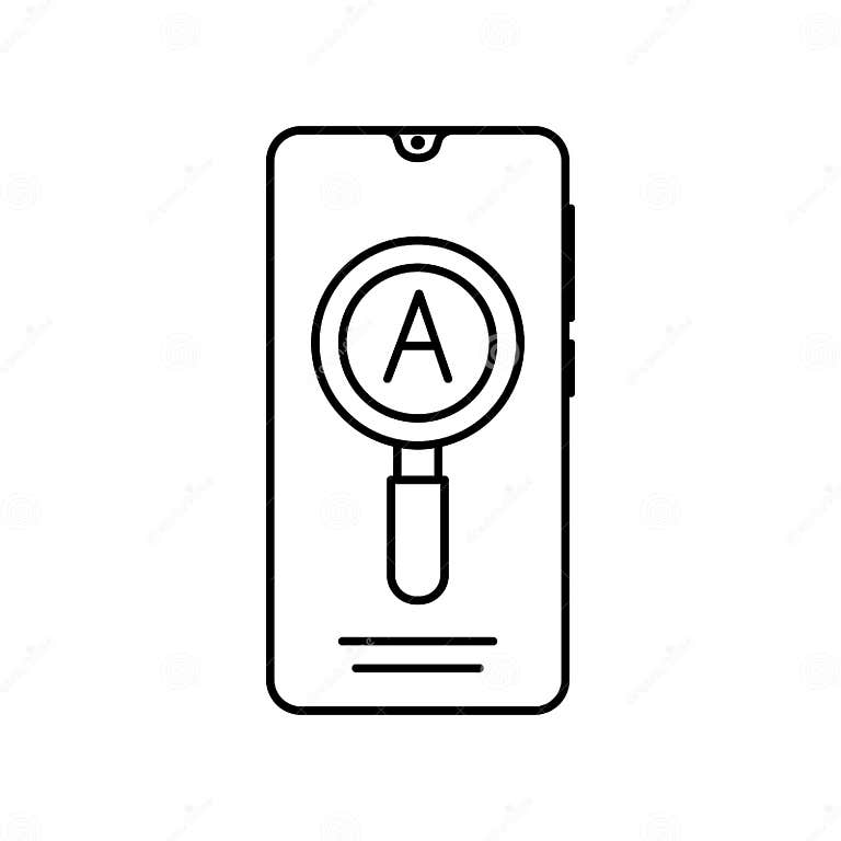 Smartphone Magnifier Search Icon. Element of Smartphone Icon Stock ...