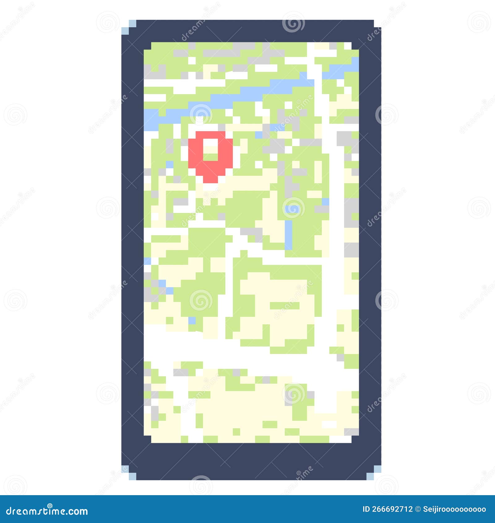 Smartphone map app stock vector. Illustration of graphic - 266692712