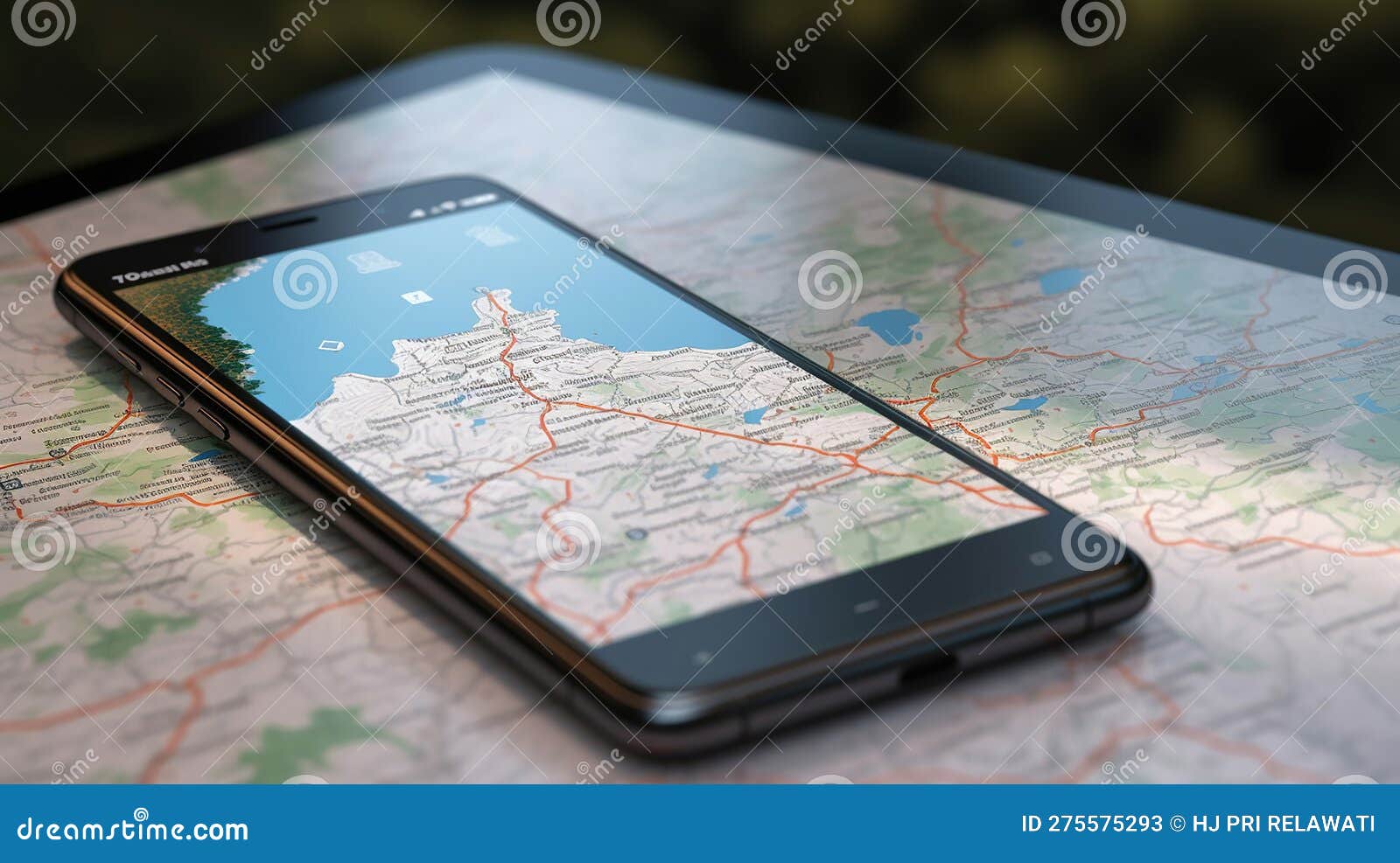 Smartphone Map Application and Location Pin Place Marker Pinpoint on ...
