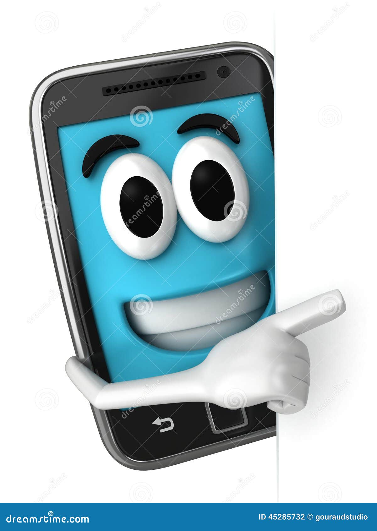 Smartphone Mascot stock illustration. Illustration of portable - 45285732