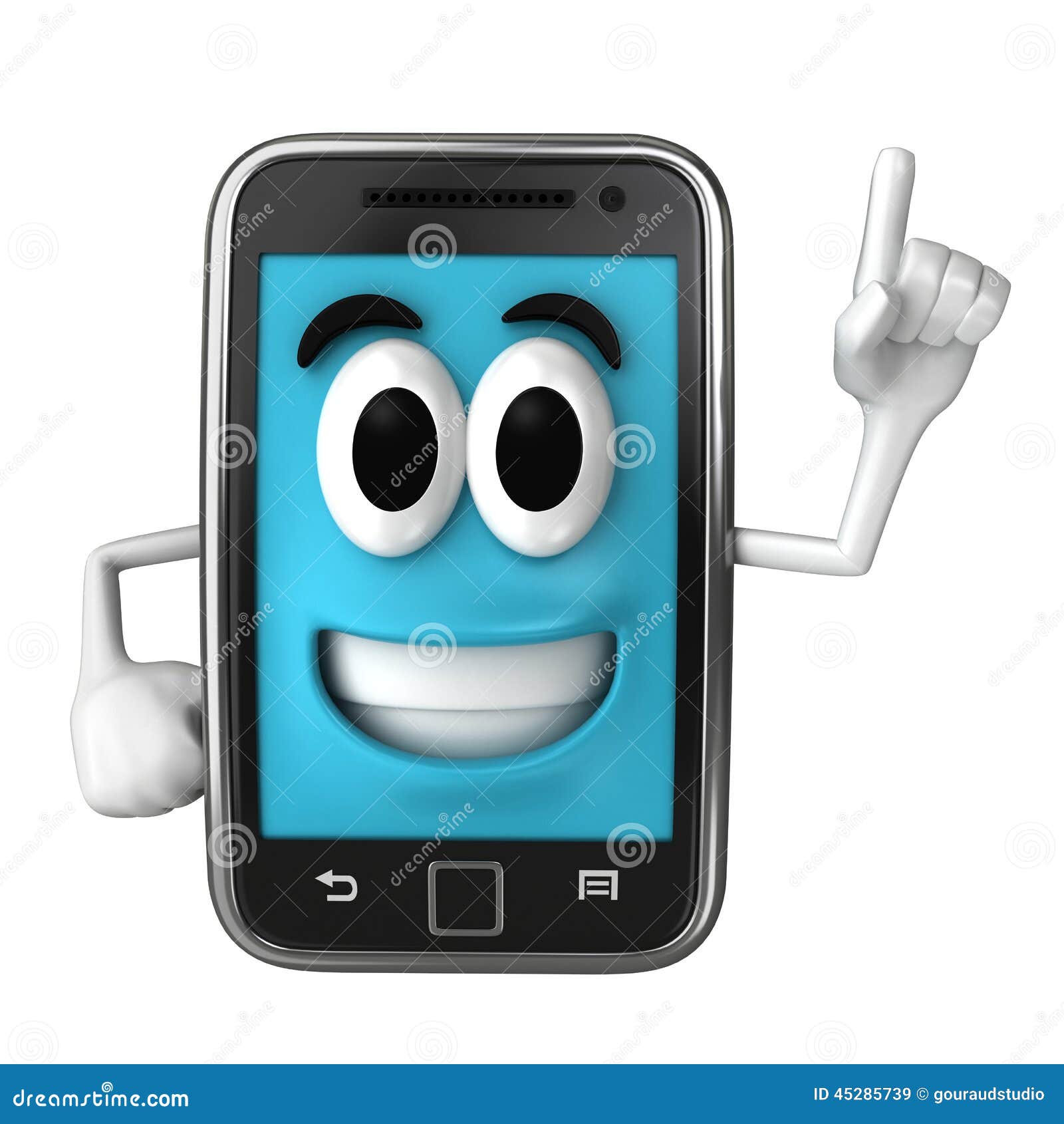 Smartphone Mascot stock illustration. Illustration of digital - 45285739