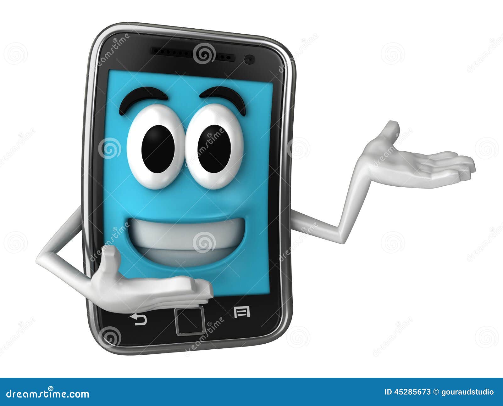 Smartphone Mascot stock illustration. Illustration of connection - 45285673