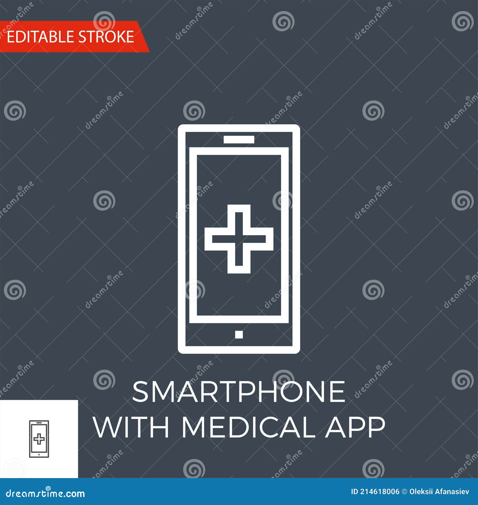Smartphone with Medical App Vector Icon Stock Vector - Illustration of ...