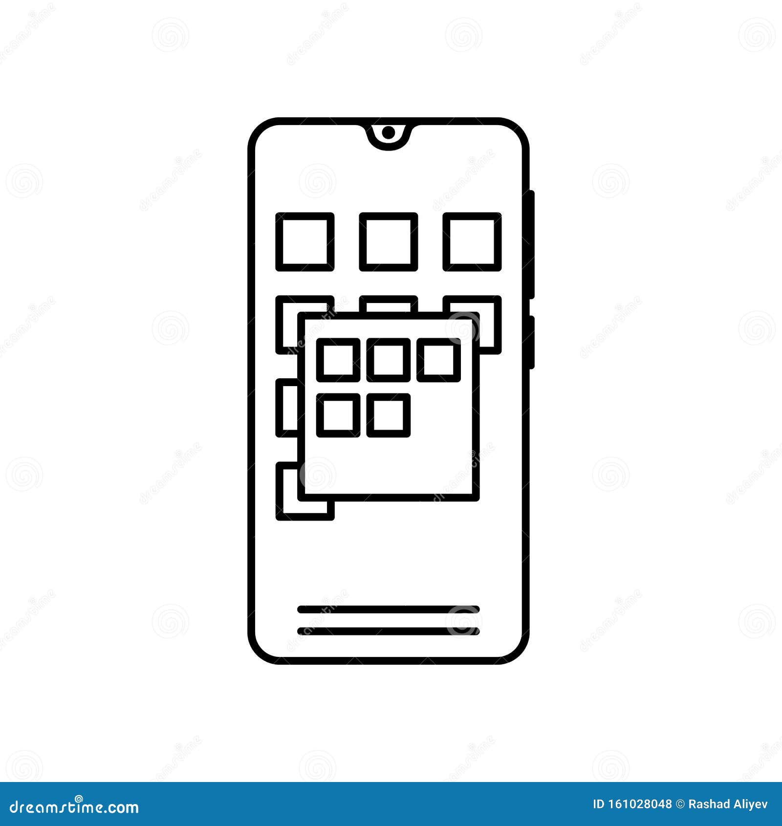 Smartphone Menu Icon. Element of Smartphone Icon Stock Illustration ...