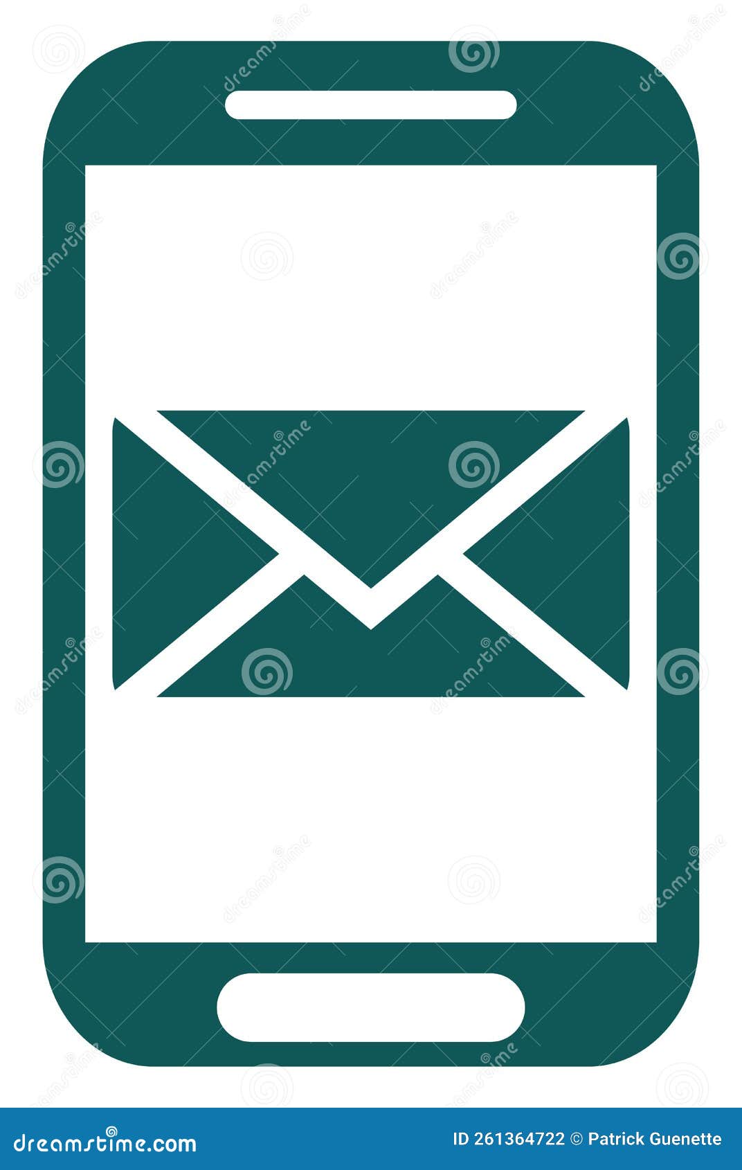 Smartphone message, icon stock vector. Illustration of cellphone ...