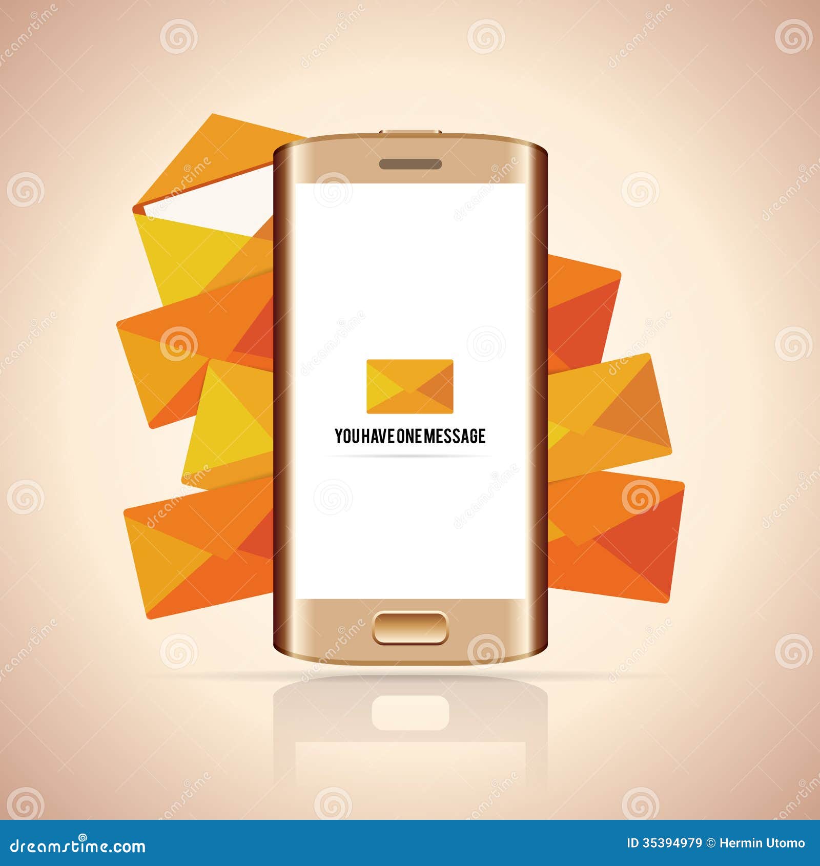 Smartphone Message stock vector. Illustration of handheld - 35394979