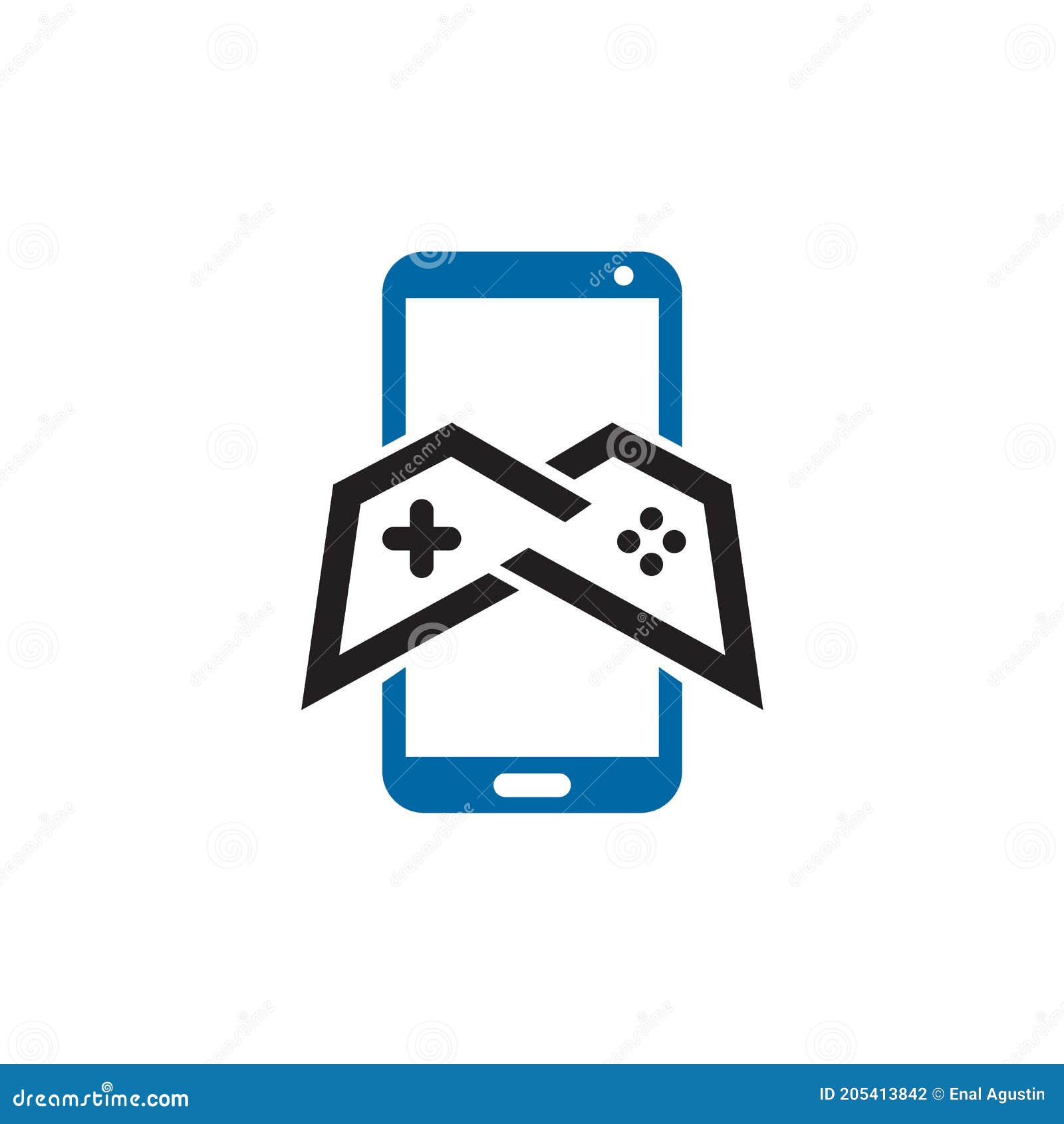 Smartphone Mobile Game Logo Design Template Stock Vector - Illustration ...