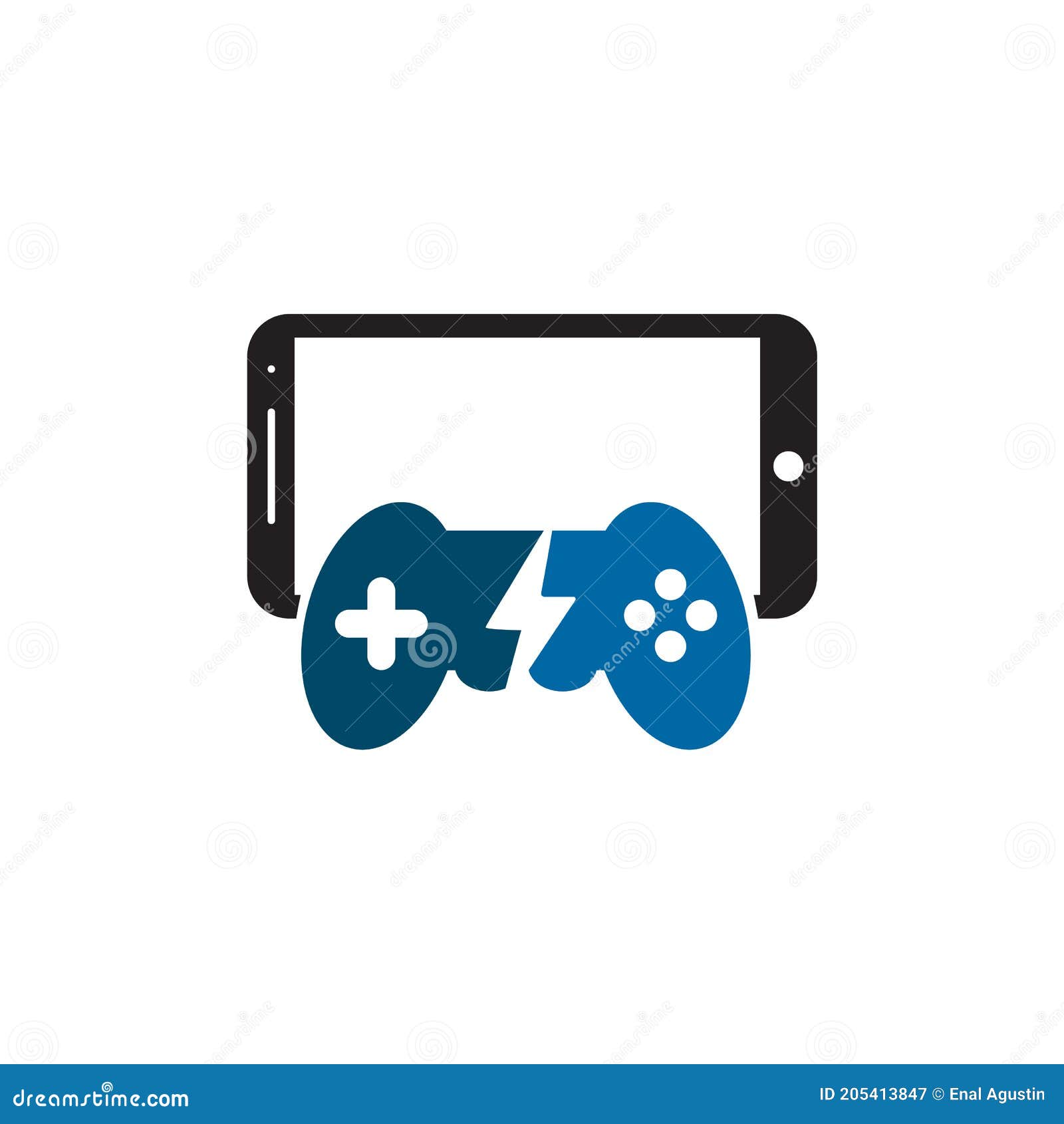 Smartphone Mobile Game Logo Design Template Stock Vector - Illustration ...