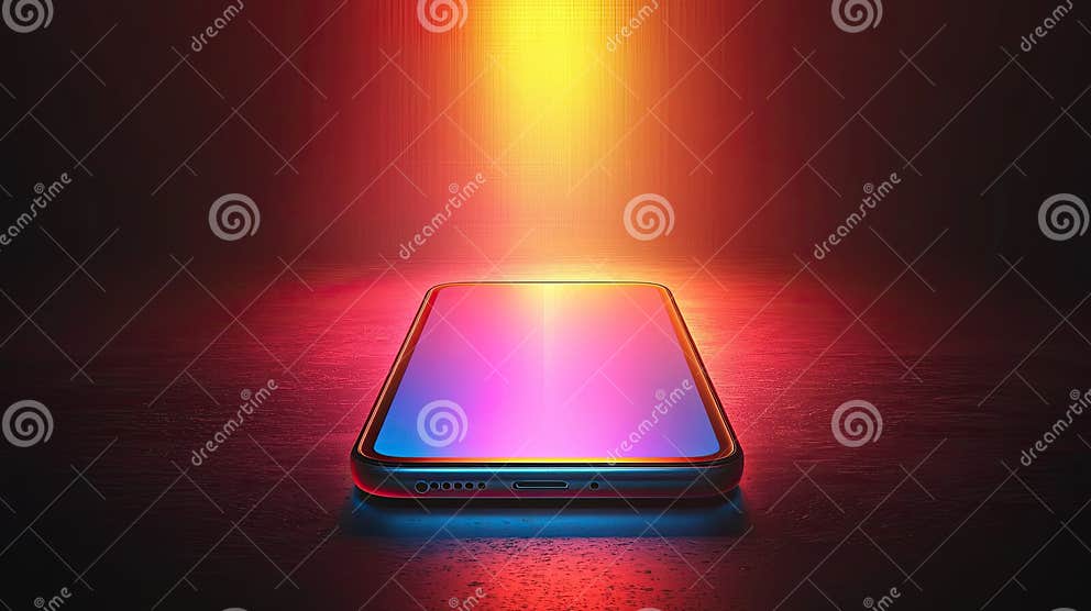 Smartphone Mobile Screen, Technology Mobile Display Light Stock Photo ...