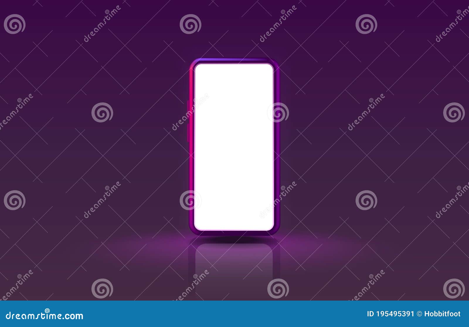 Smartphone Mobile Screen, Technology Mobile Display Light. Vector Stock ...