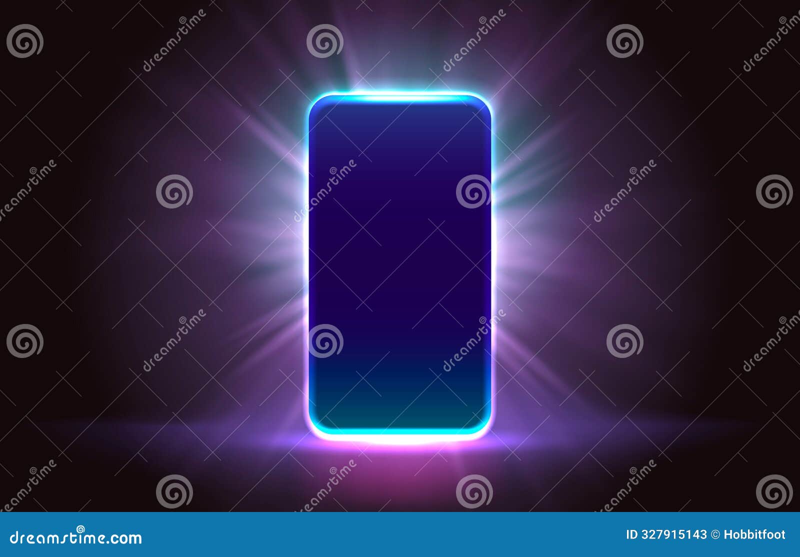 Smartphone Mobile Screen, Technology Mobile Display Light. Vector ...