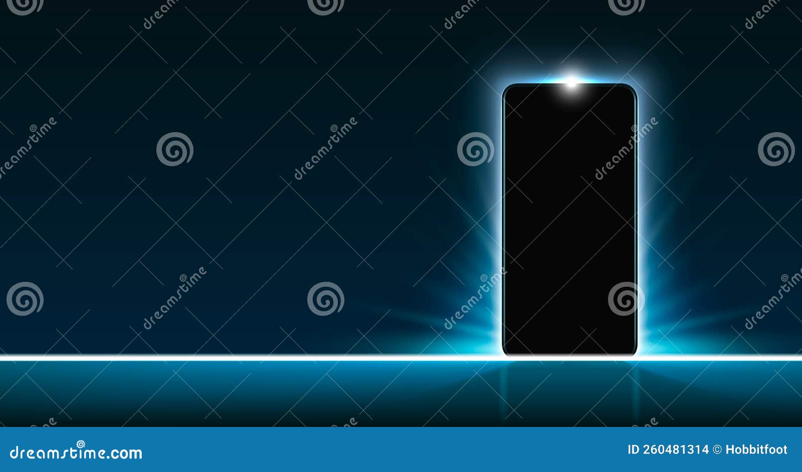 Smartphone Mobile Screen, Technology Mobile Display Light. Vector Stock ...