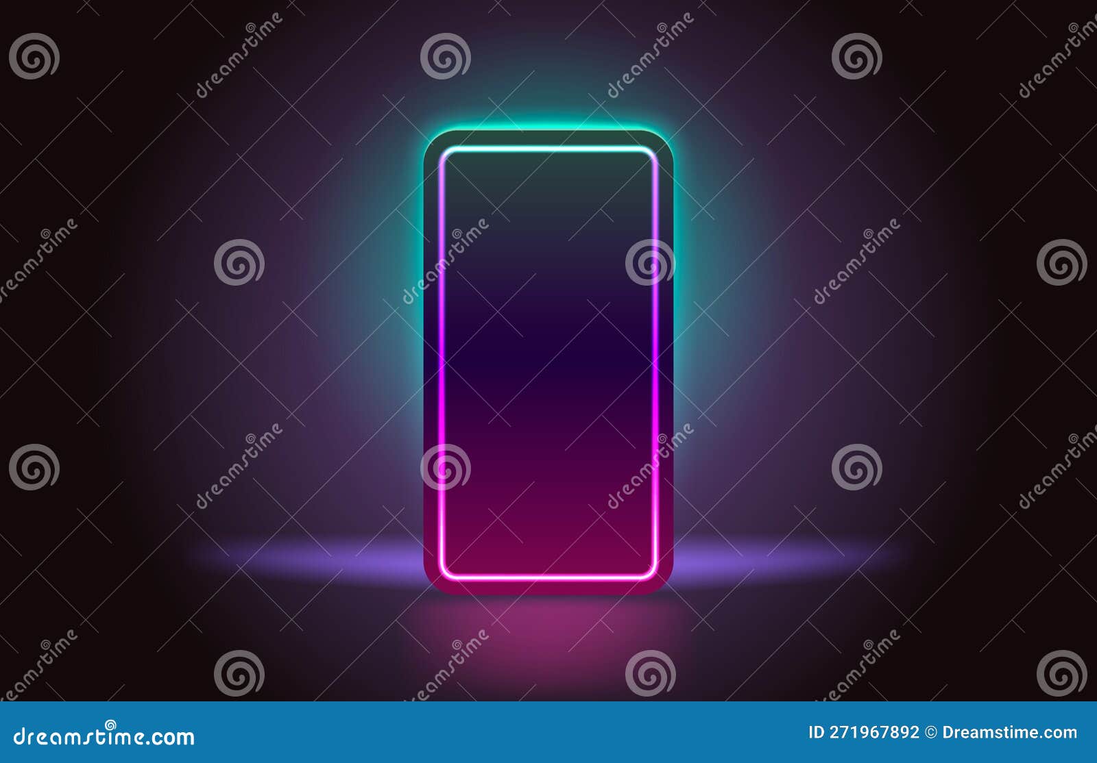 Smartphone Mobile Screen, Technology Mobile Display Light. Vector Stock ...