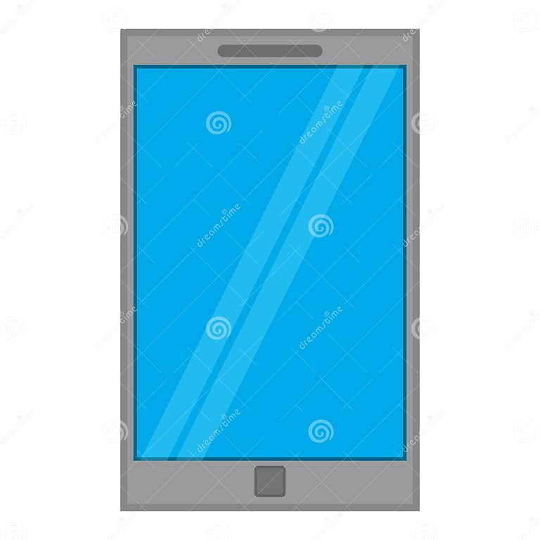 Smartphone Mobile Technology Blue Screen Stock Illustration ...