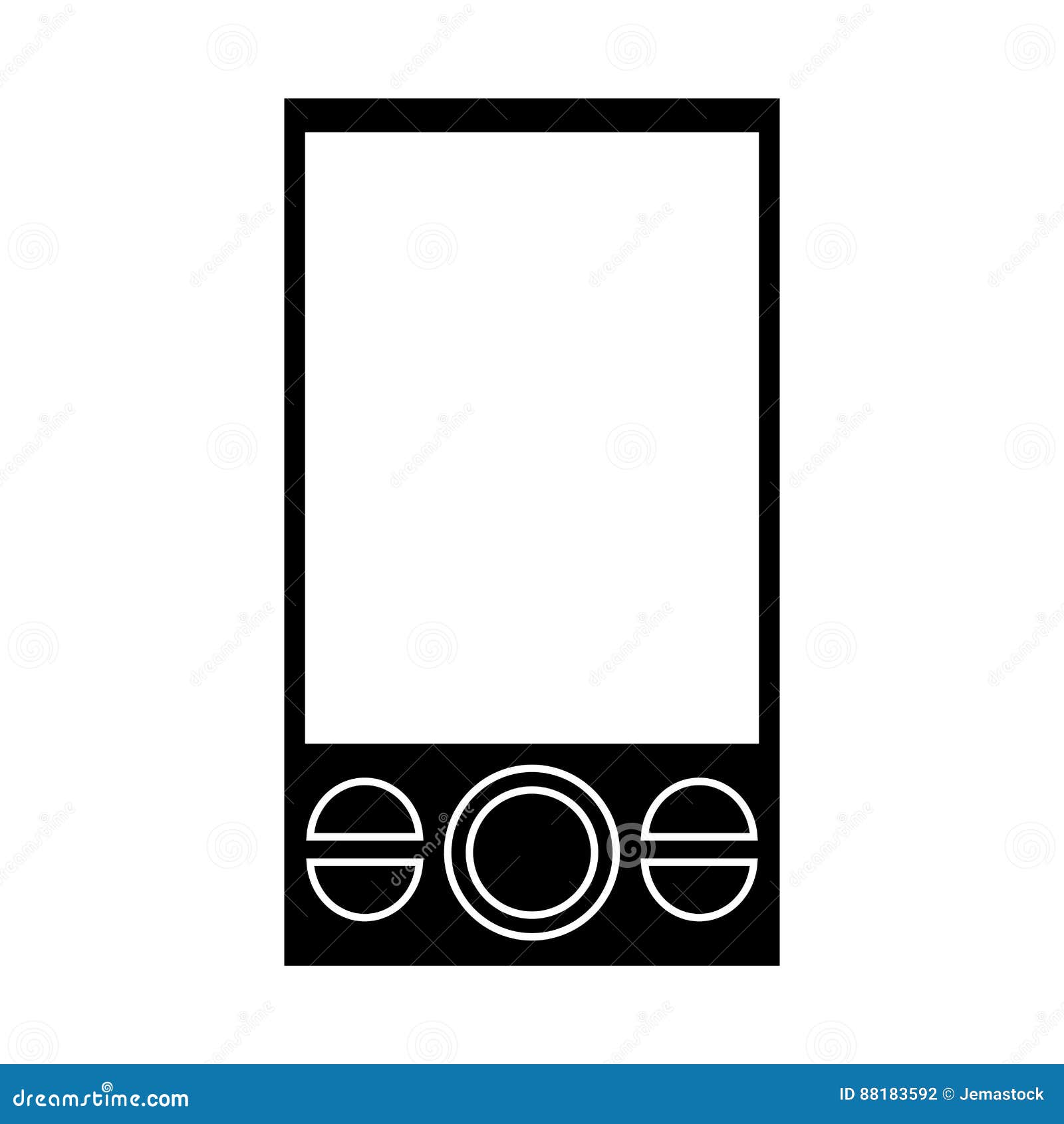 Smartphone Mobile Technology Communication Pictogram Stock Illustration ...