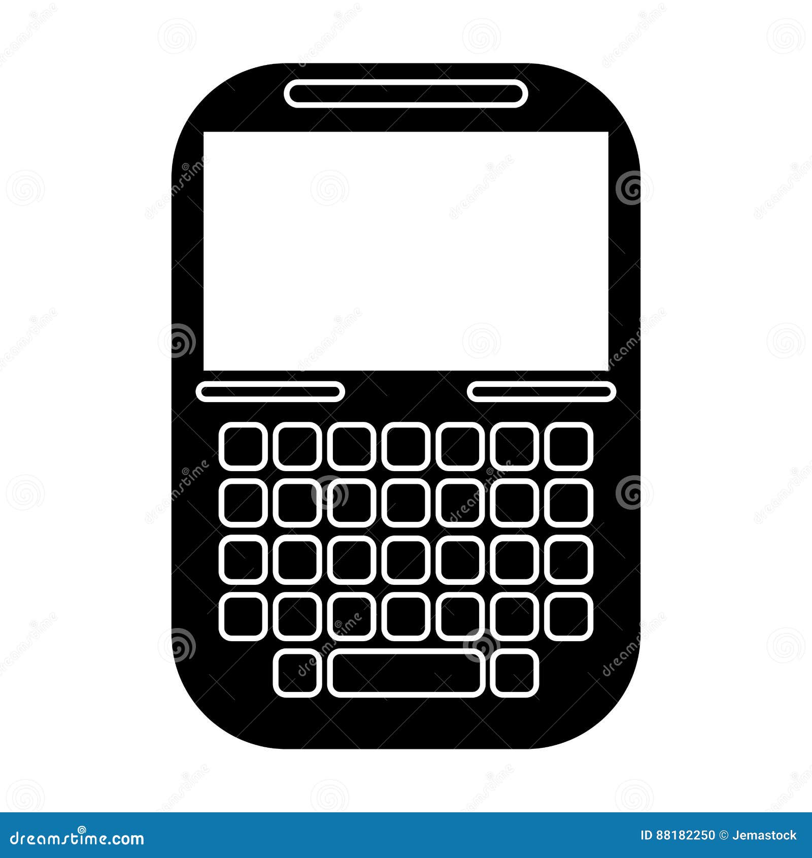 Smartphone Mobile Technology Display Pictogram Stock Illustration ...