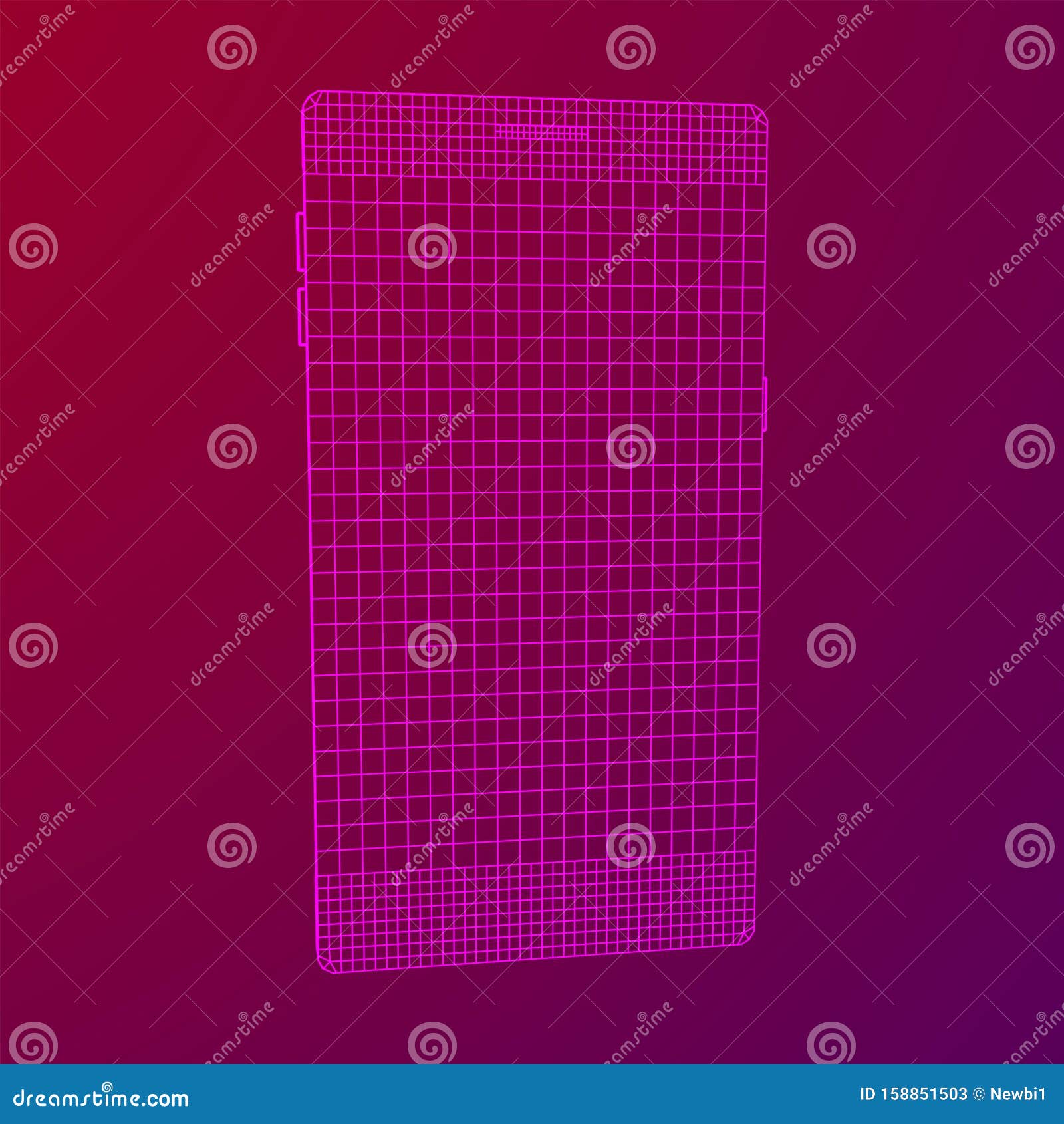 Smartphone Mobile Touch Screen Display Wireframe Stock Vector ...