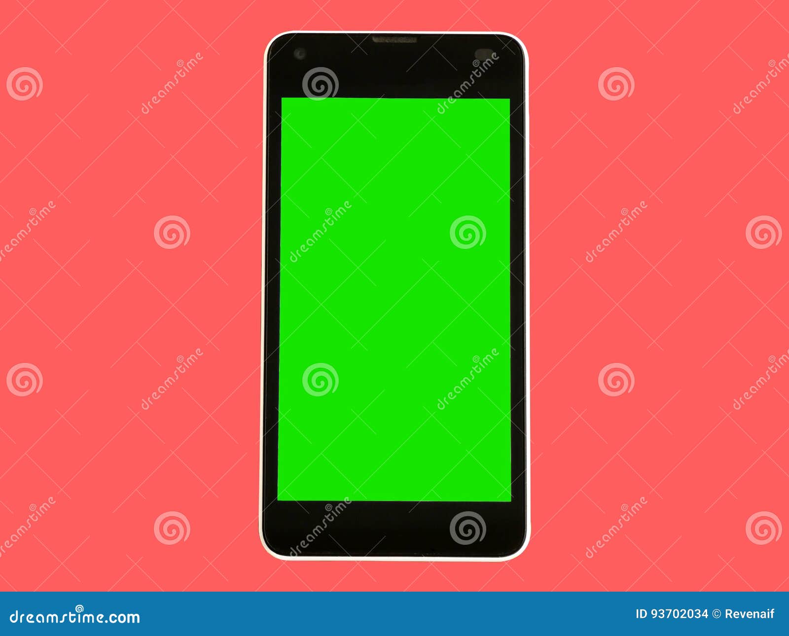 Smartphone Mobile White, Green Screen, Isolated Stock Photo - Image of ...