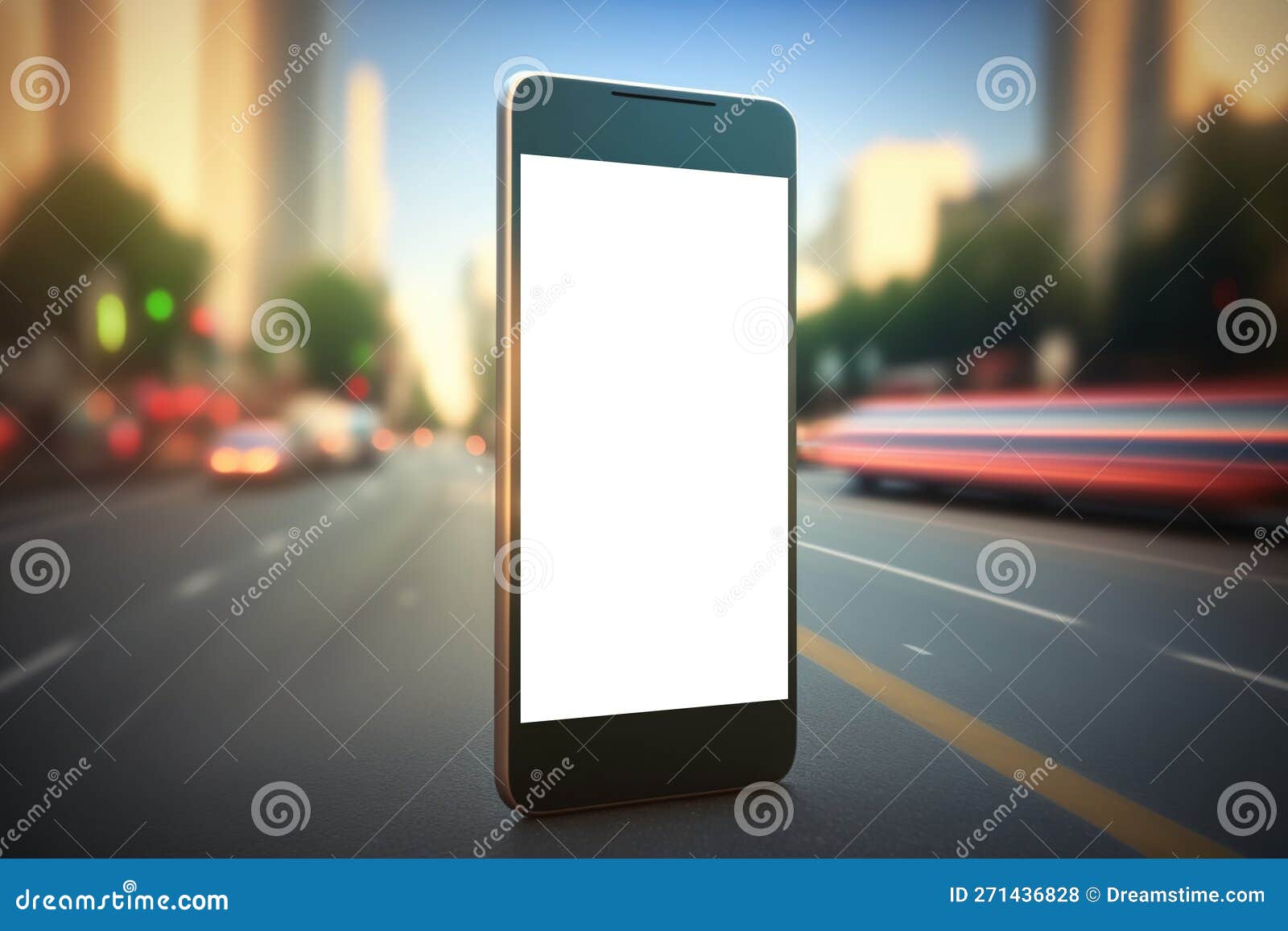 Smartphone with Mock Up Blank Scree. Mobile App Software Design, GPS ...