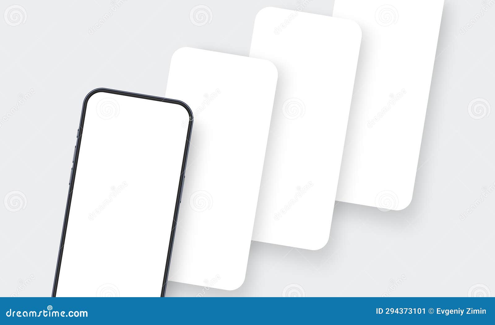 Smartphone Mockup with Blank Mobile App Screens Stock Vector ...