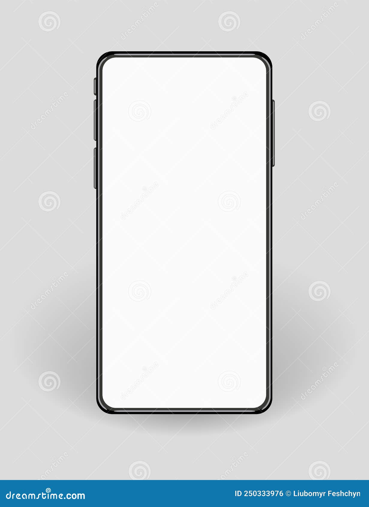Smartphone Mockup with Blank Screen. Cellphone Frame Stock Vector ...