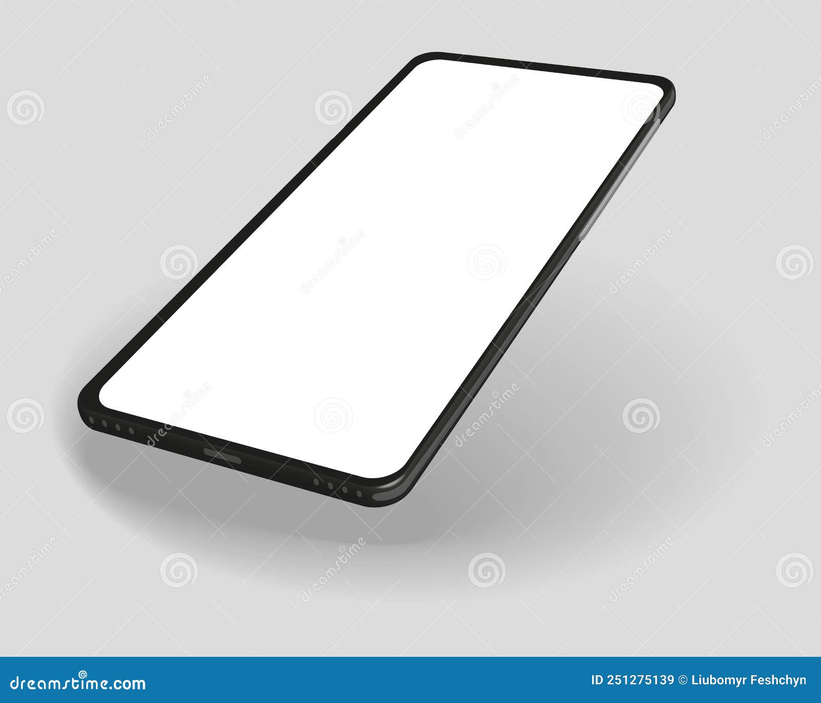 Smartphone Mockup with Blank Screen. Cellphone Frame Stock Vector ...