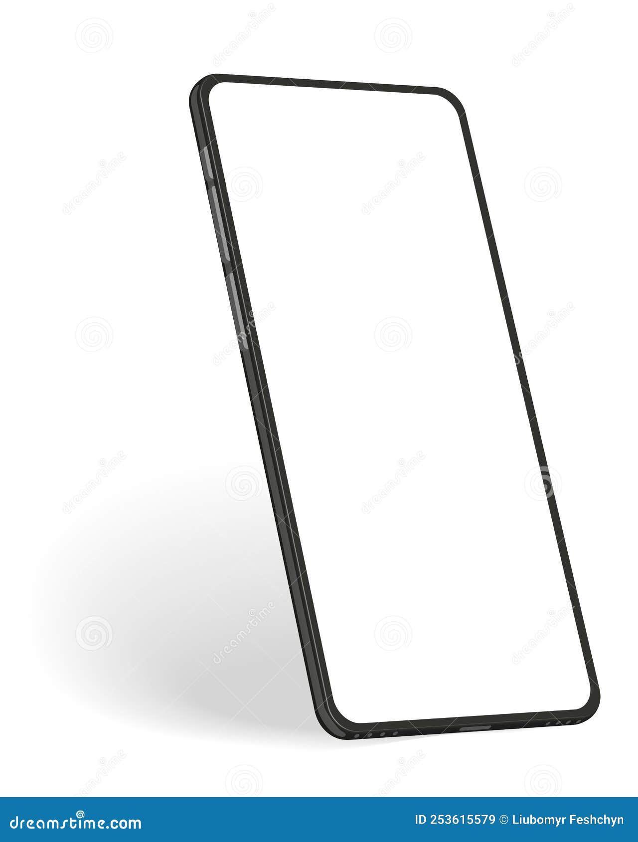 Smartphone Mockup with Blank Screen. Cellphone Frame Stock Vector ...