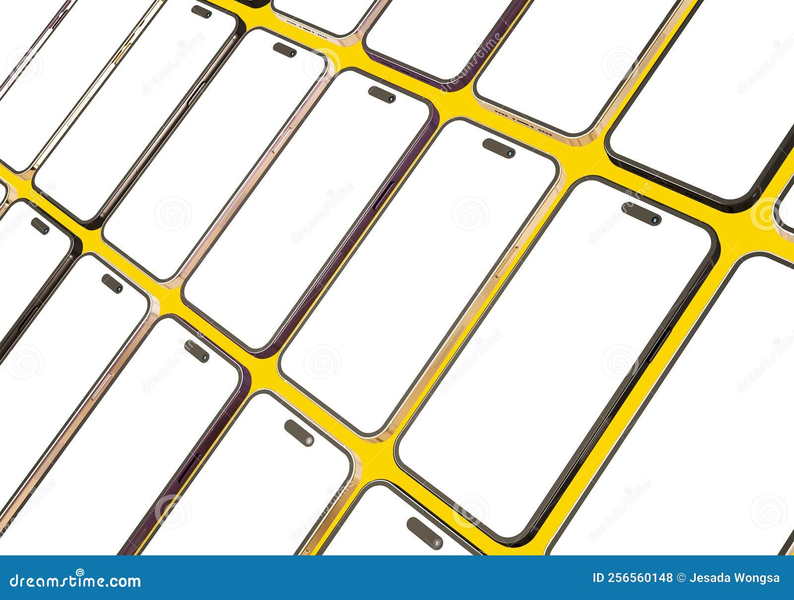 Smartphone Mockup Design with Blank Screen for Infographics or ...