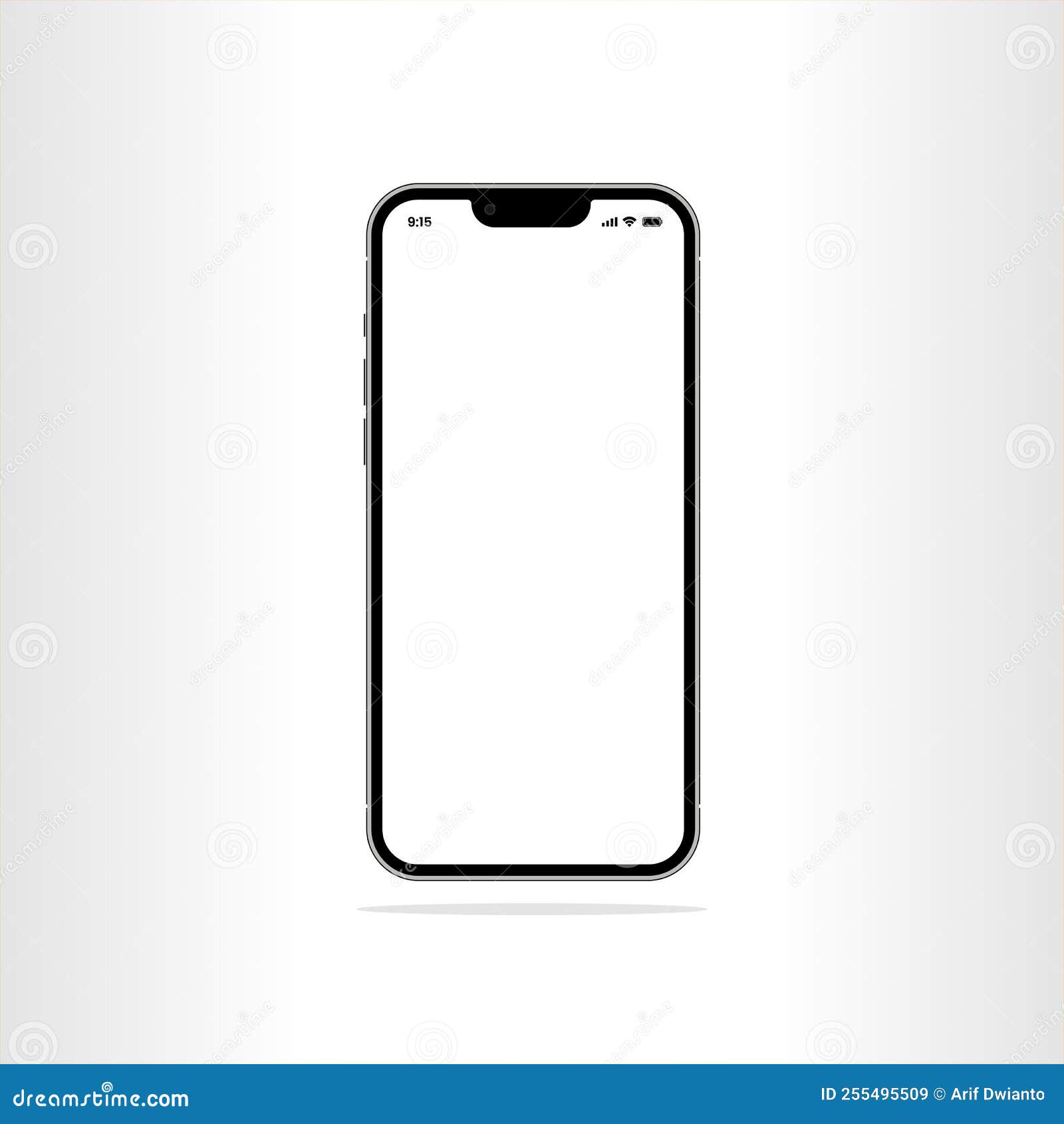 Smartphone Mockup Vector Graphic Stock Illustration - Illustration of ...