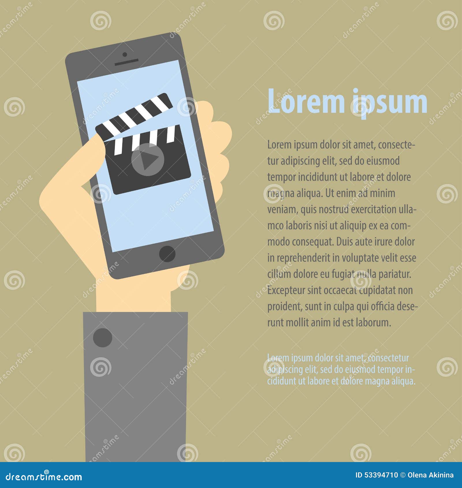 Smartphone movie stock vector. Illustration of icon, communication ...