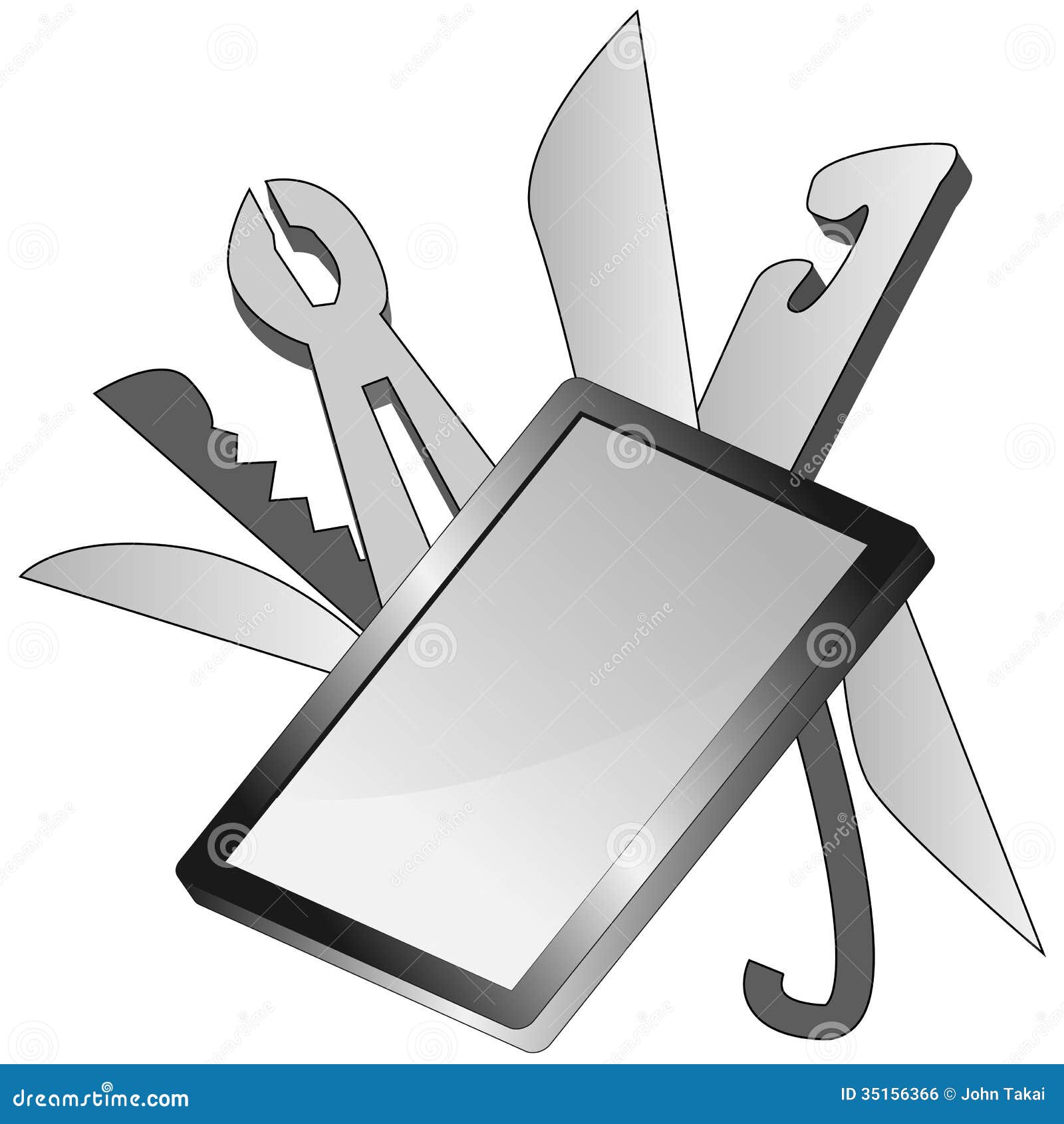 Smartphone Multi Tool Device Stock Vector - Illustration of vector ...