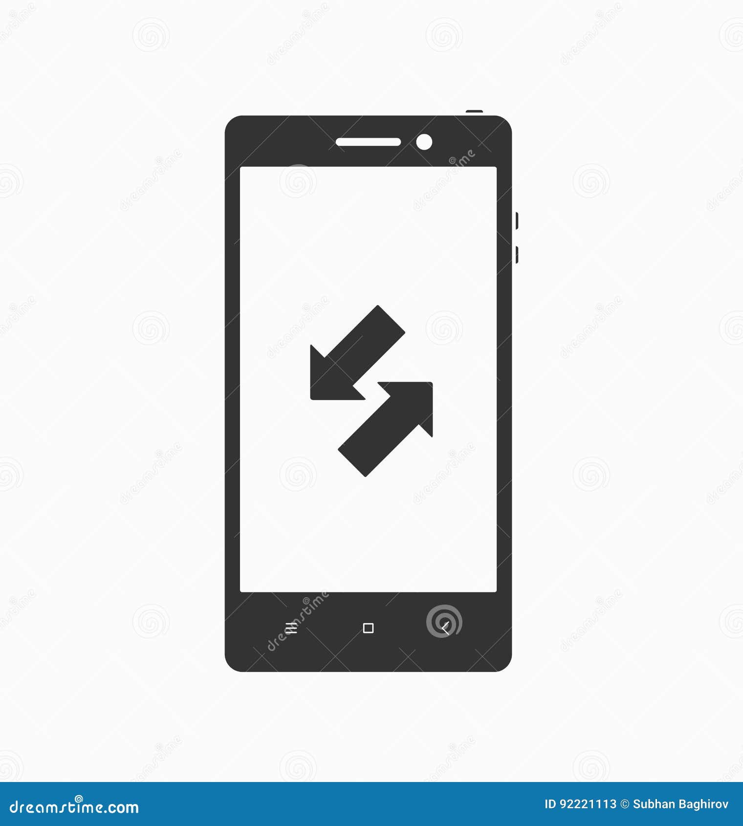 Smartphone with Necessary Application Icons on Screen. Stock Vector ...