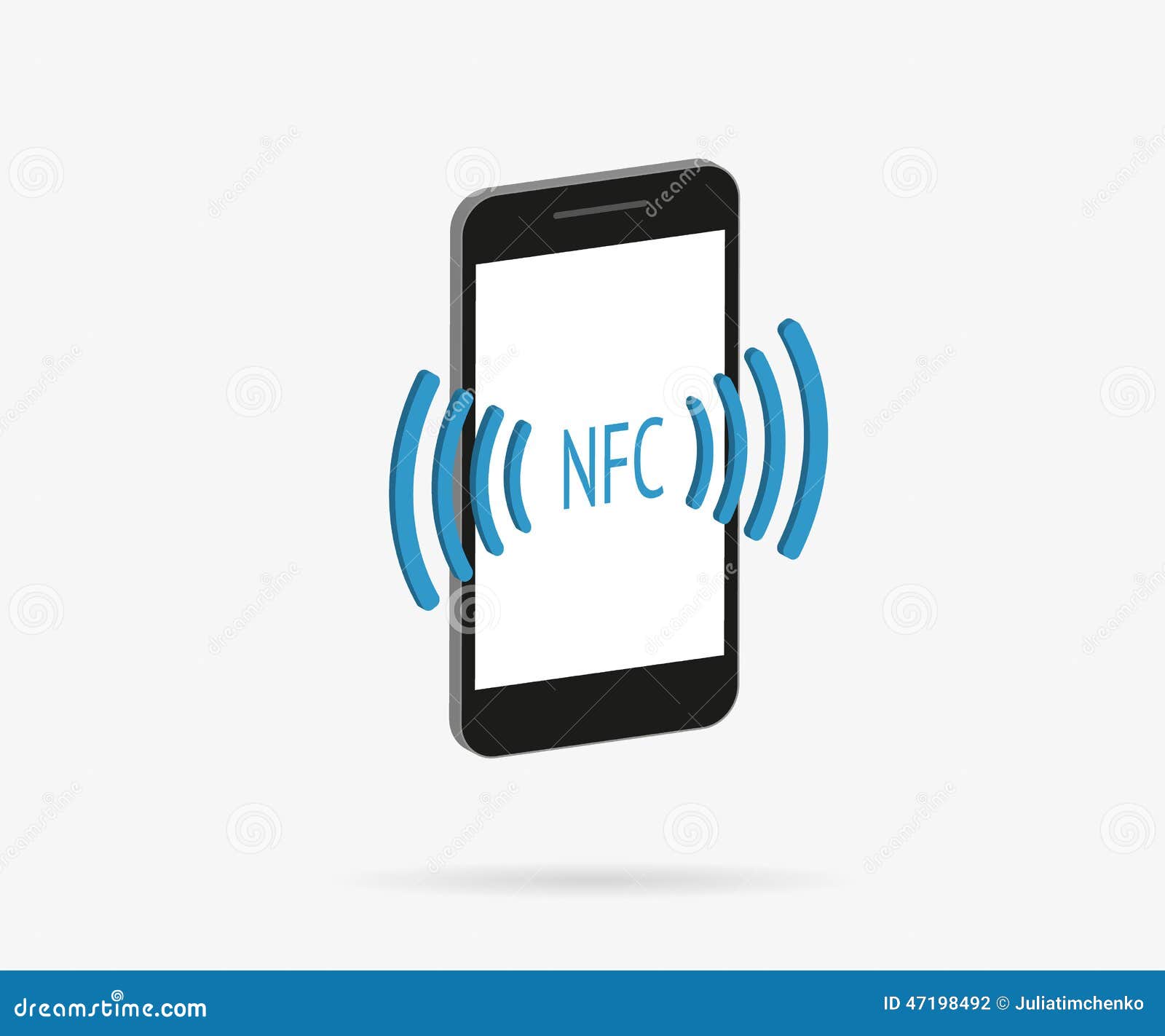 Smartphone with Nfc Function Stock Vector - Illustration of icon ...