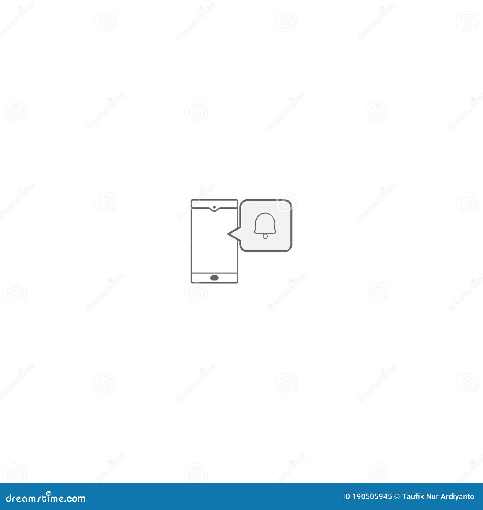 Smartphone Notification Logo Icon Vector Stock Vector - Illustration of ...