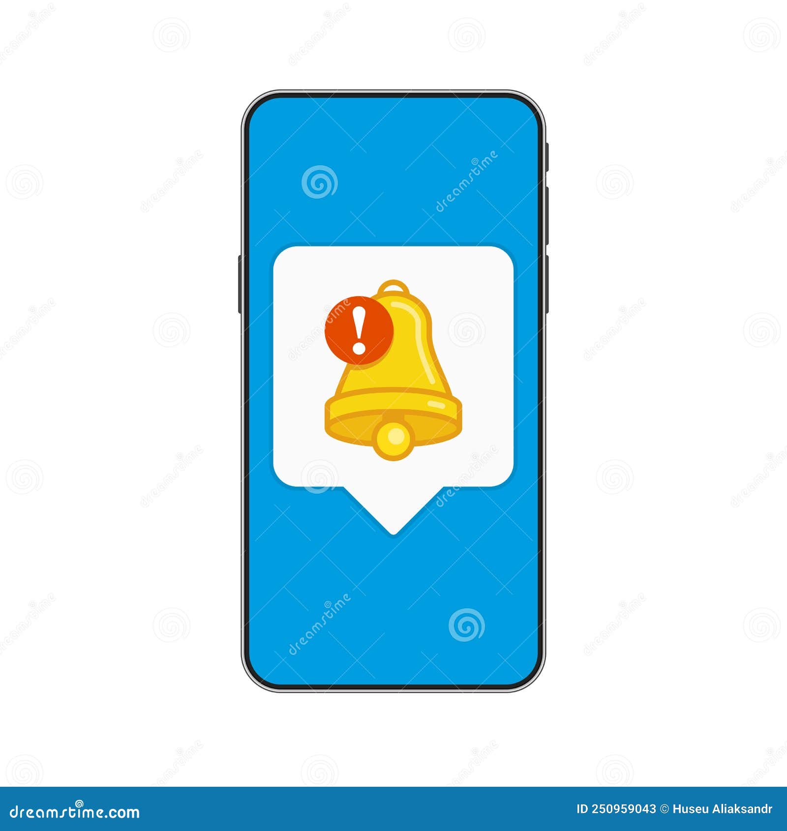 Smartphone with Notifications Icon. Stock Vector - Illustration of ...